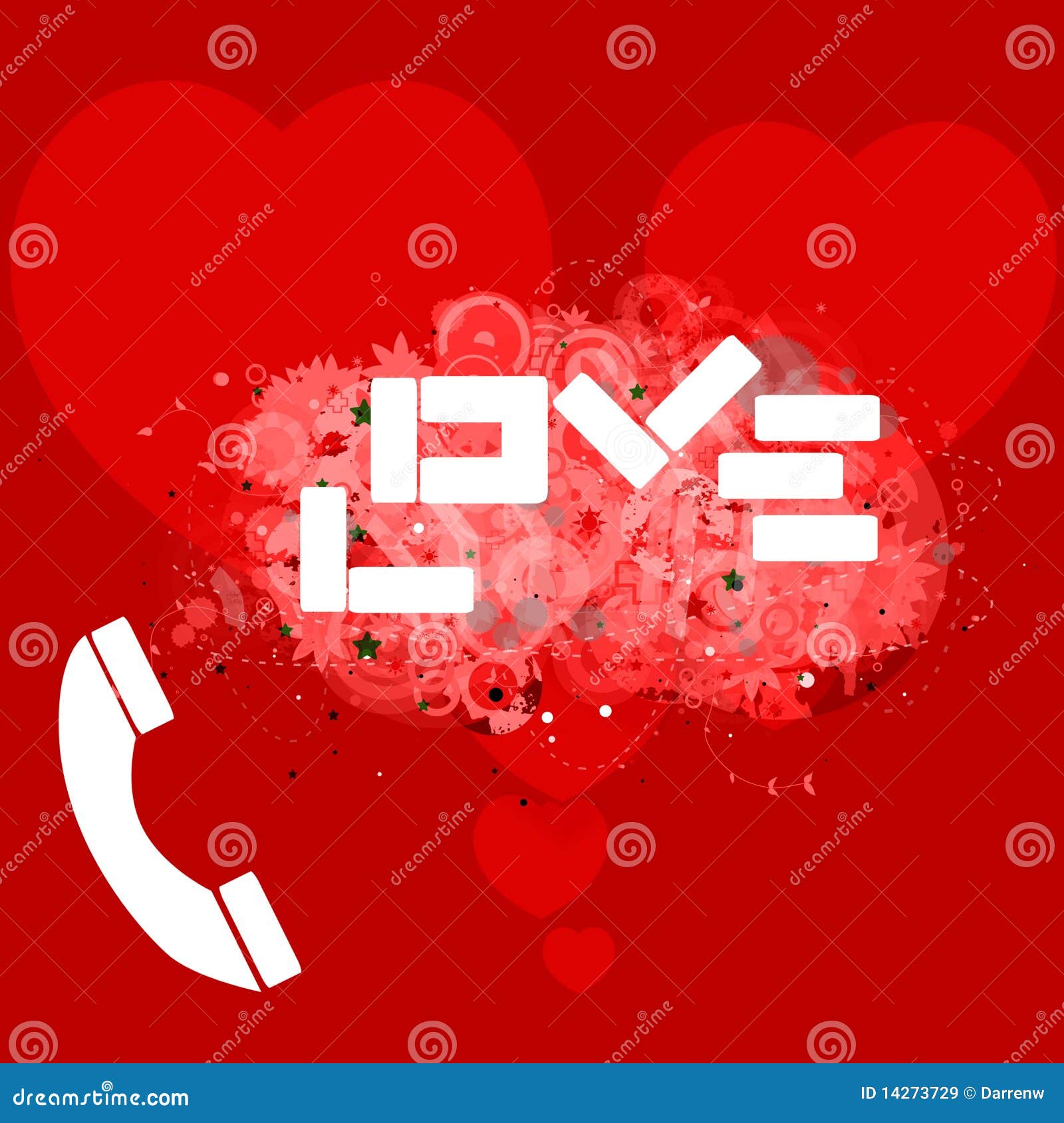 Love over the phone stock illustration. Illustration of communication ...