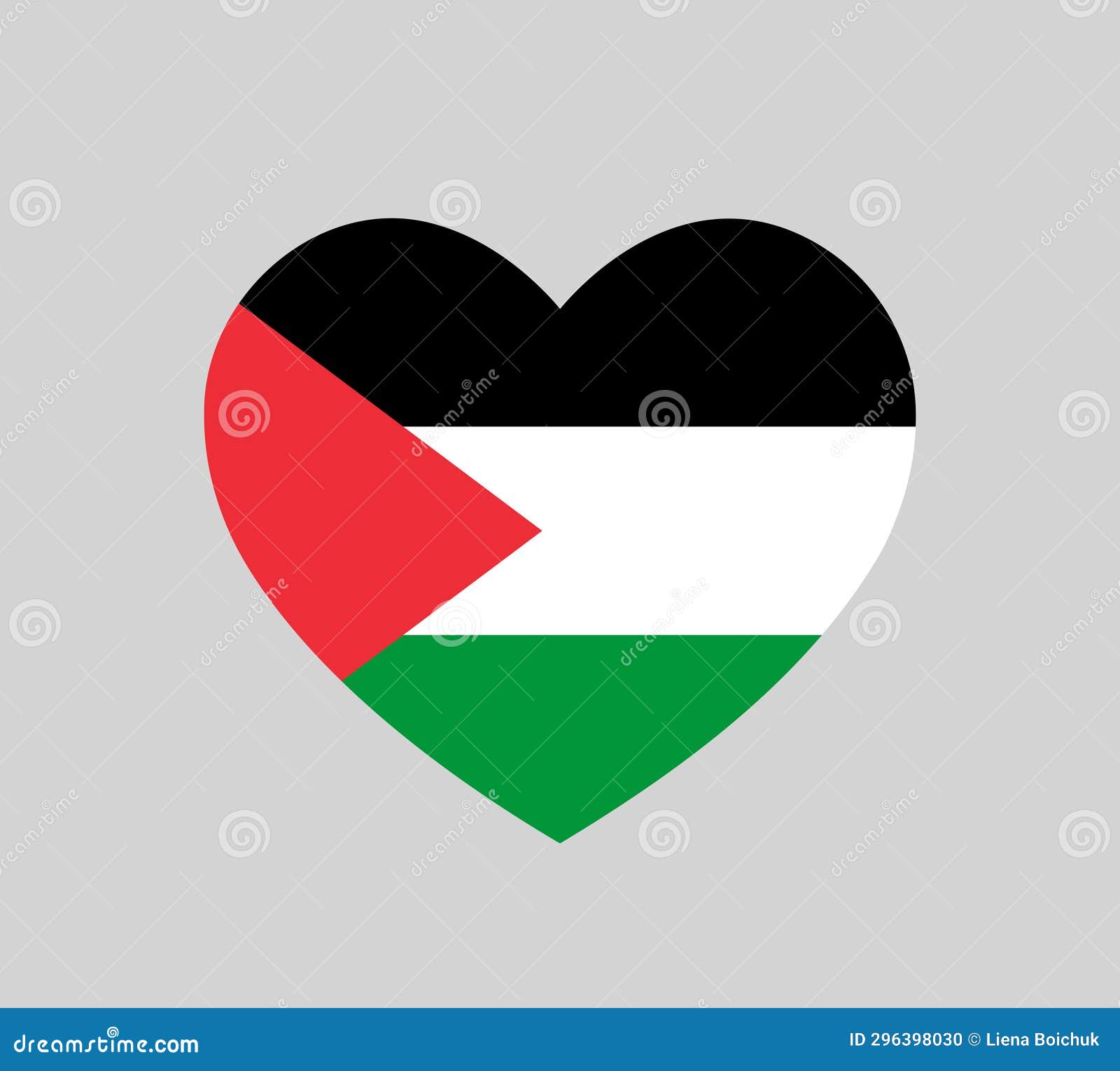 Love Palestine Symbol, Heart Shape Vector Flag Icon Stock Illustration ...