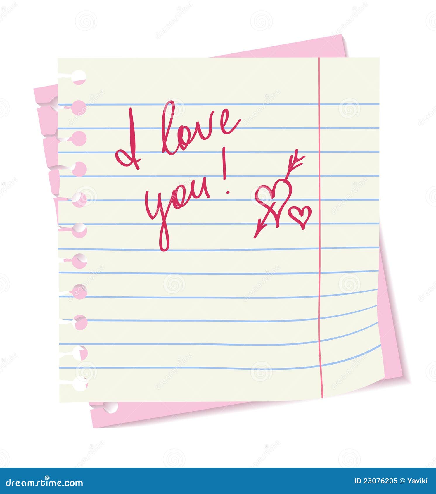 Love paper sheet stock vector. Illustration of color - 23076205