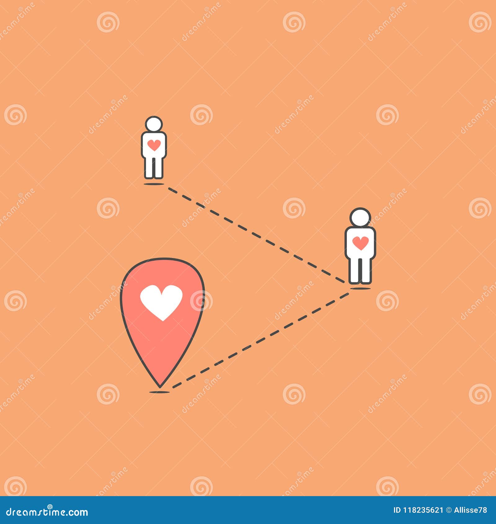 Love Path Concept Vector Illustration Stock Vector - Illustration of ...