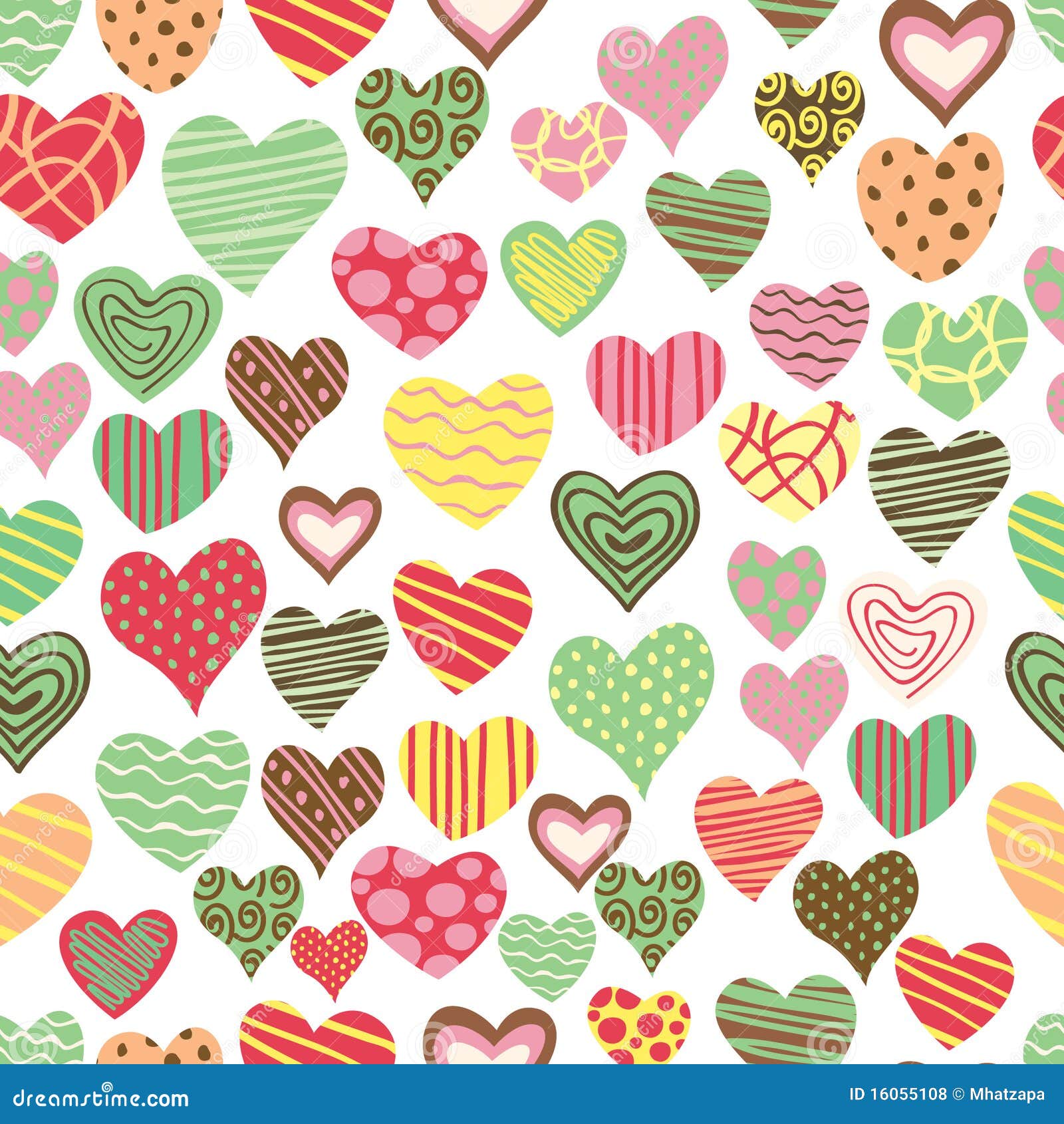 Love pattern stock vector. Illustration of heart, cute - 16055108