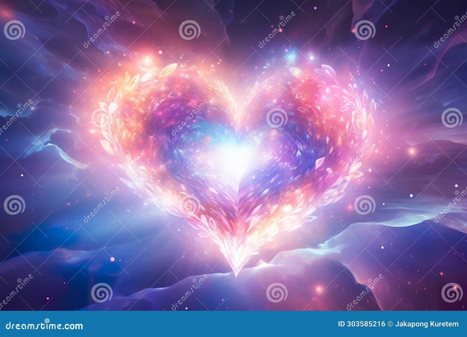 Love Pattern, Universe Lights Nebula Vortex and Starry Sky Stock ...