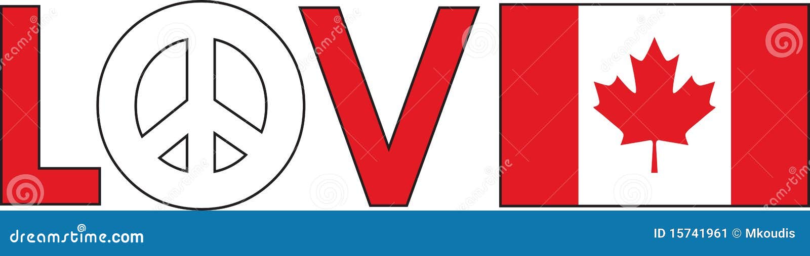 Love Peace Canada stock illustration. Illustration of peace - 15741961