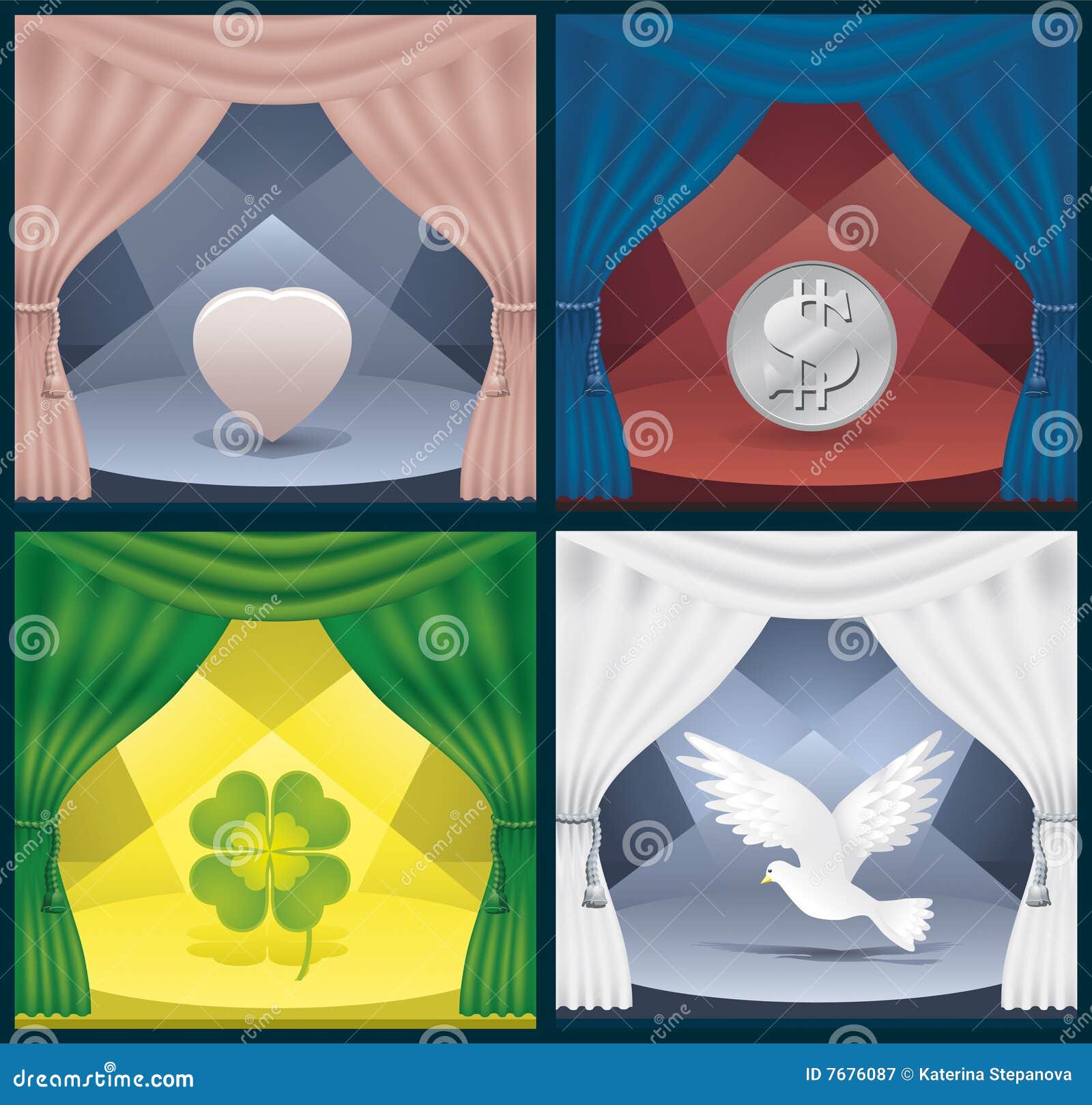 Love peace money luck stock vector. Illustration of vector - 7676087