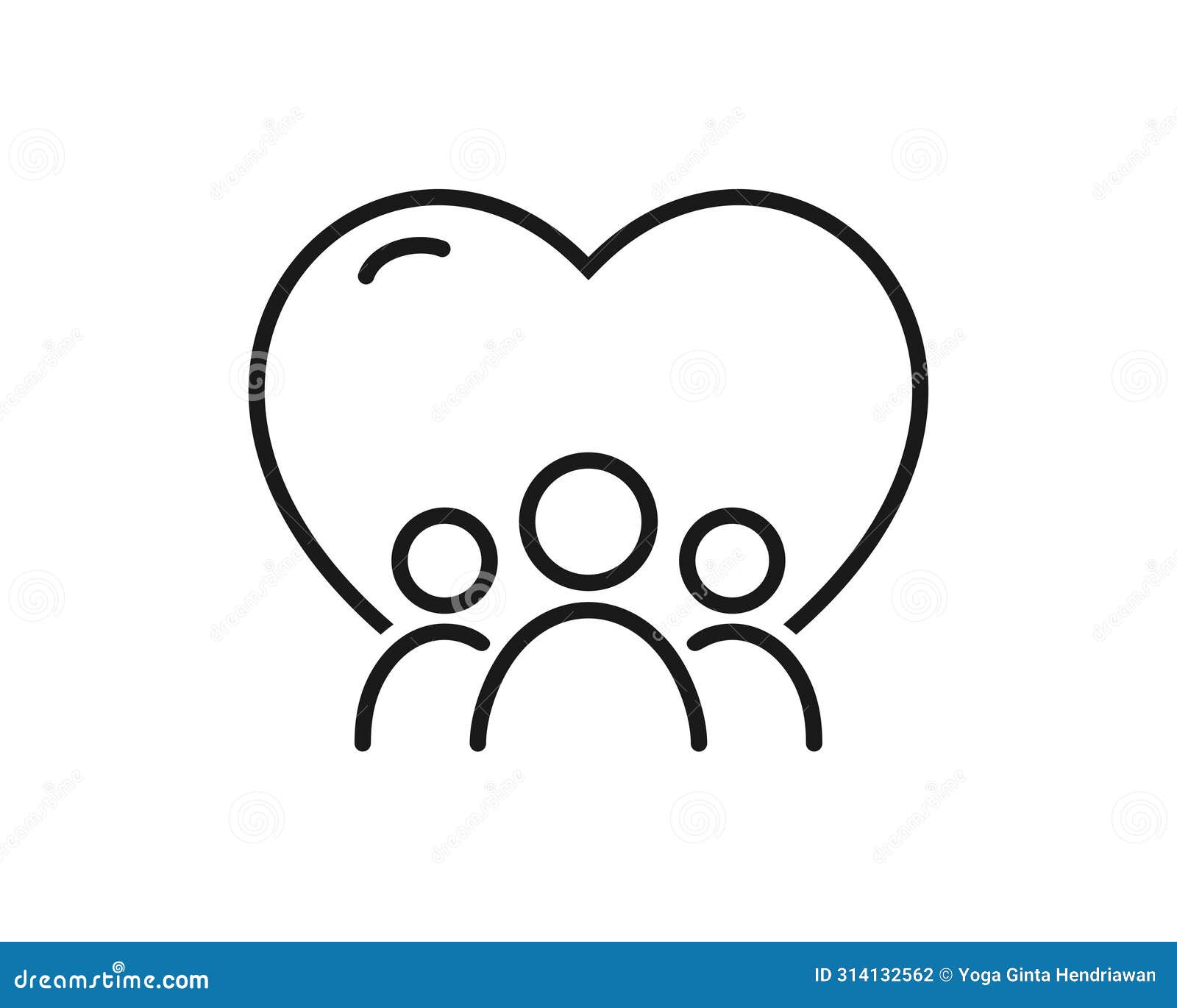 Love People Symbol. Illustration Vector Stock Vector - Illustration of ...