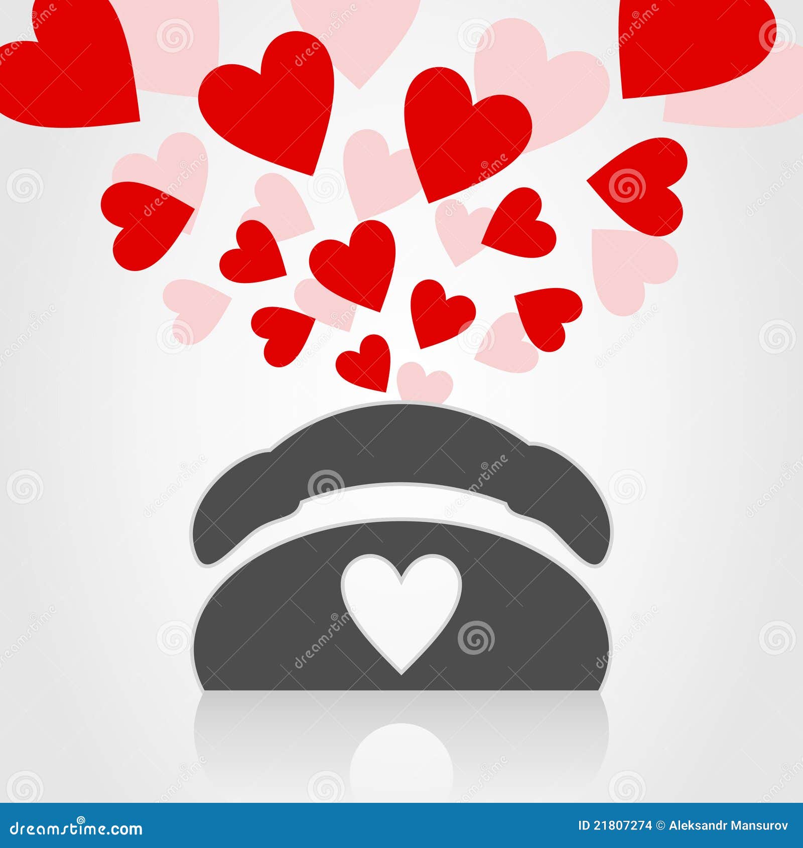 Love phone stock vector. Illustration of monitor, love - 21807274