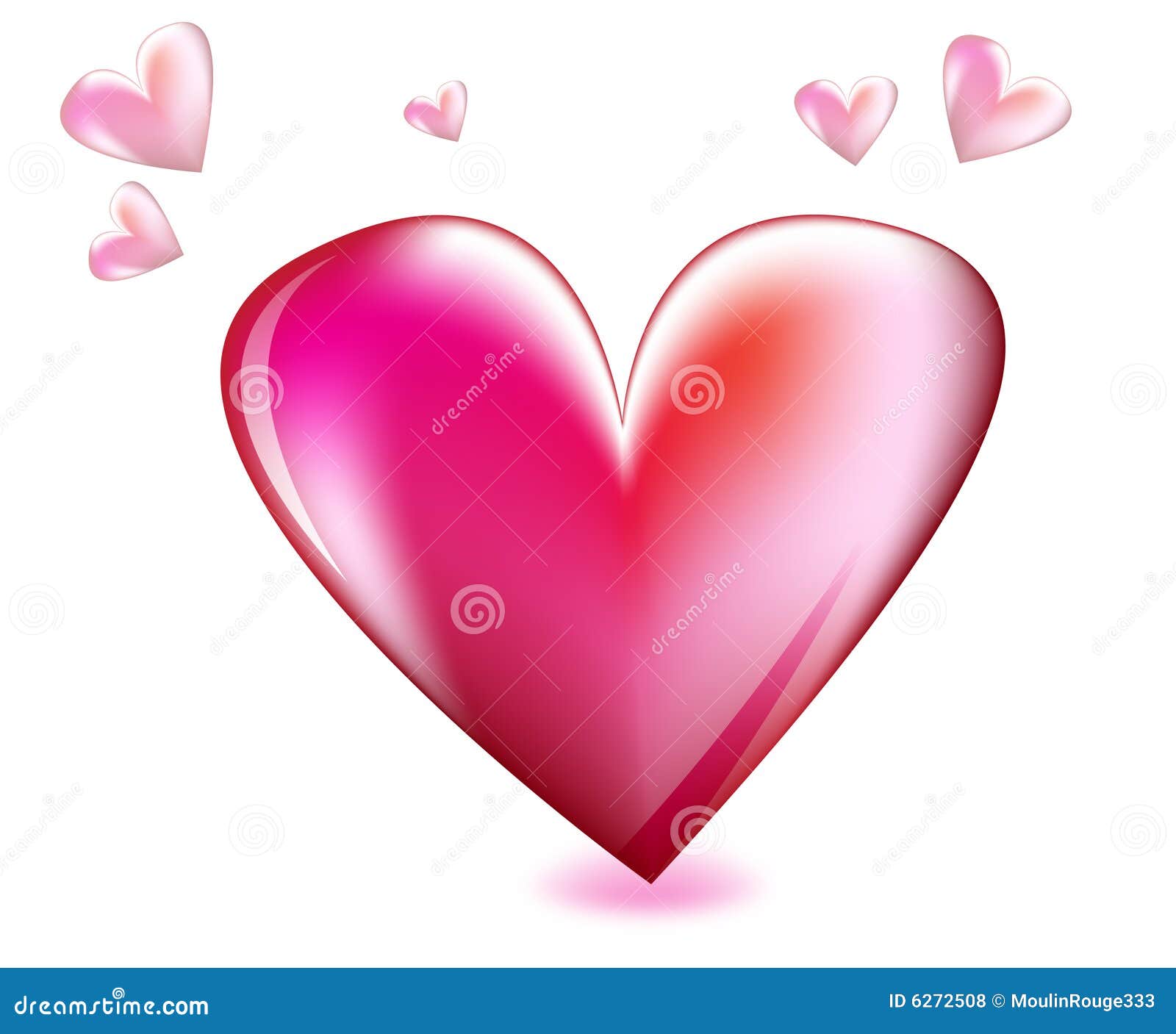 Love, pink and red heart stock illustration. Illustration of romance ...