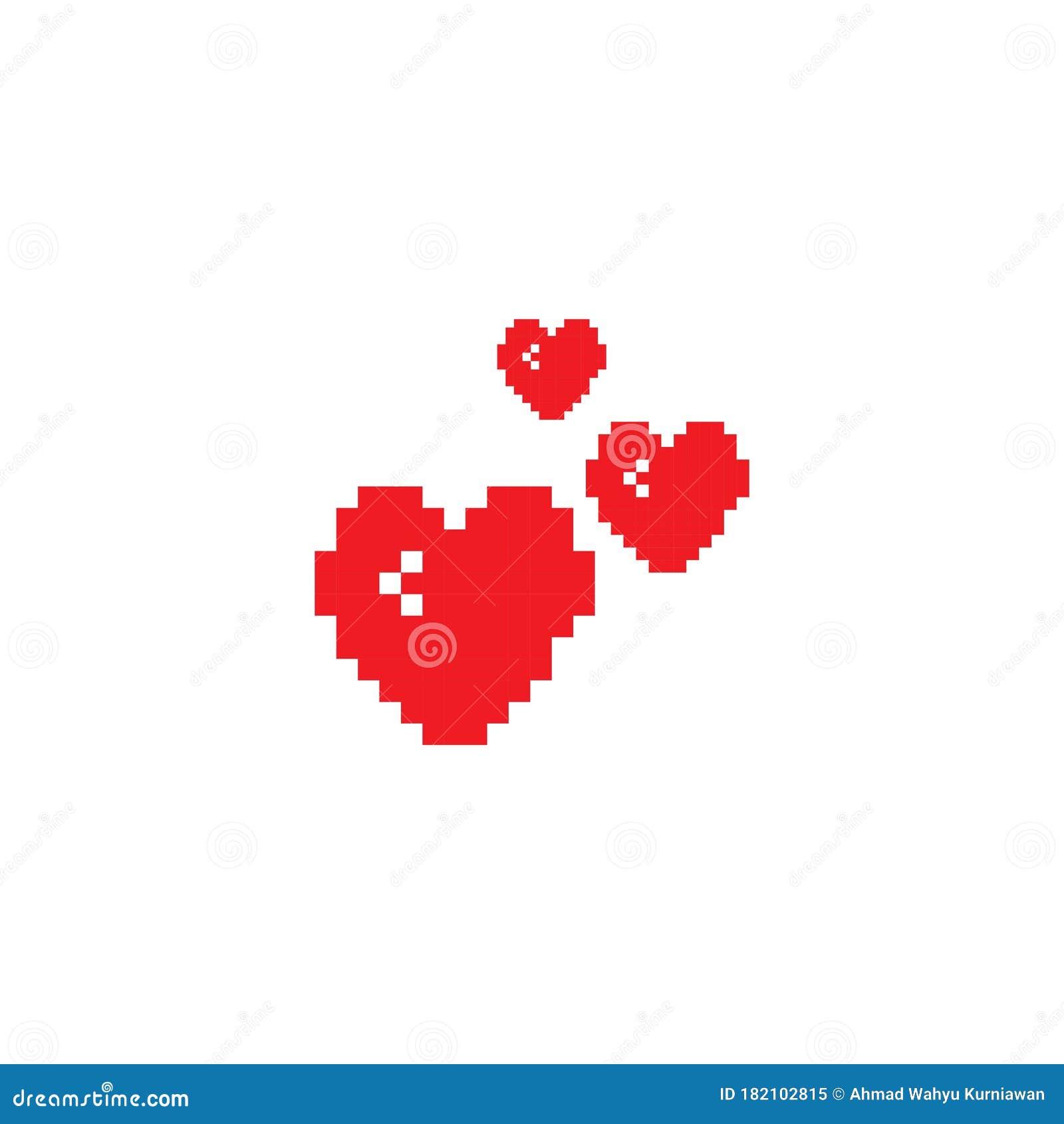 Love Pixel With Pink Color Vector Illustration | CartoonDealer.com ...