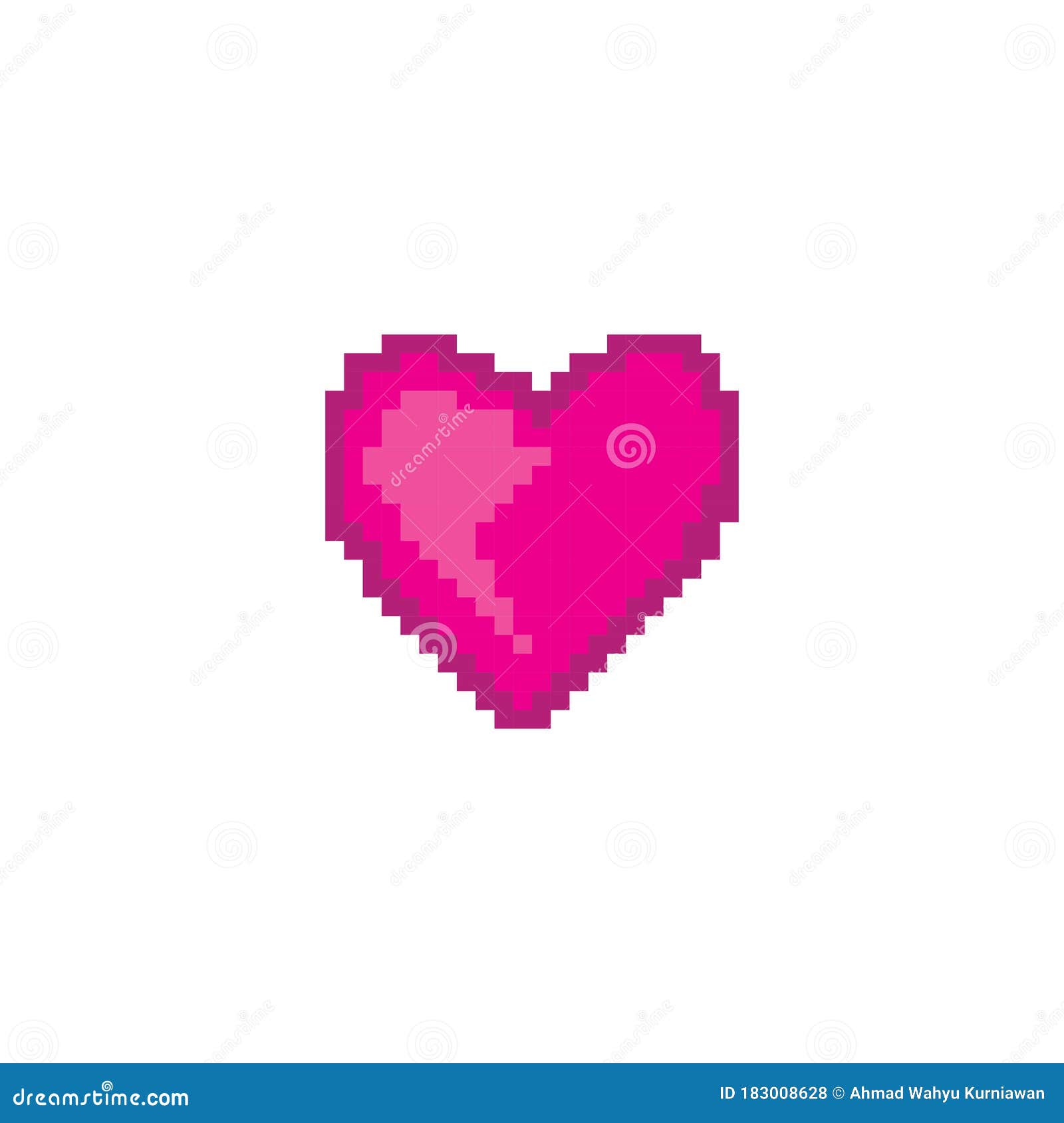 Love pixel art design Logo stock vector. Illustration of love - 183008628