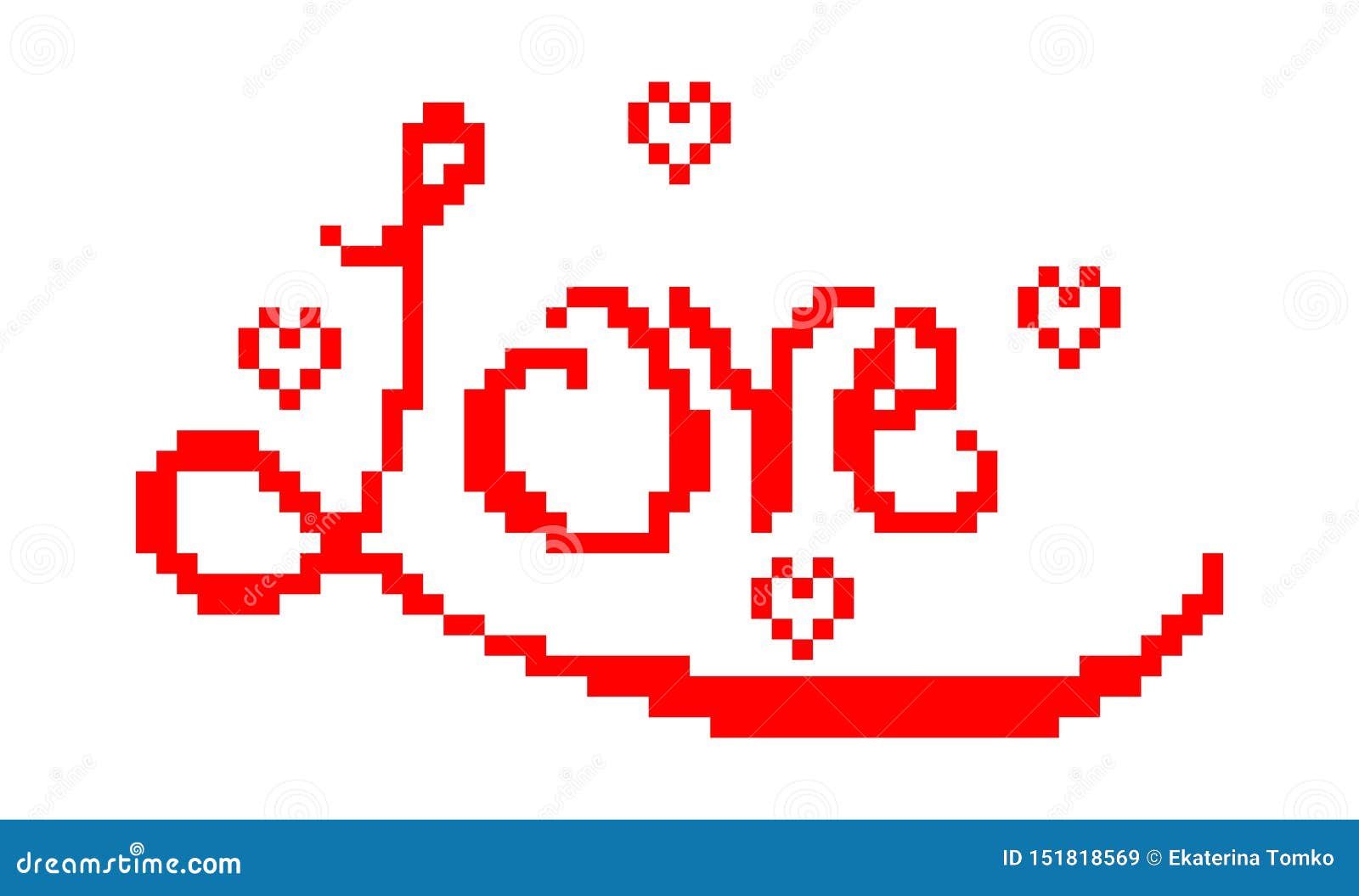 Love Pixel Valentine S Day. Abstract Vector Illustration. Eps 10 Stock ...