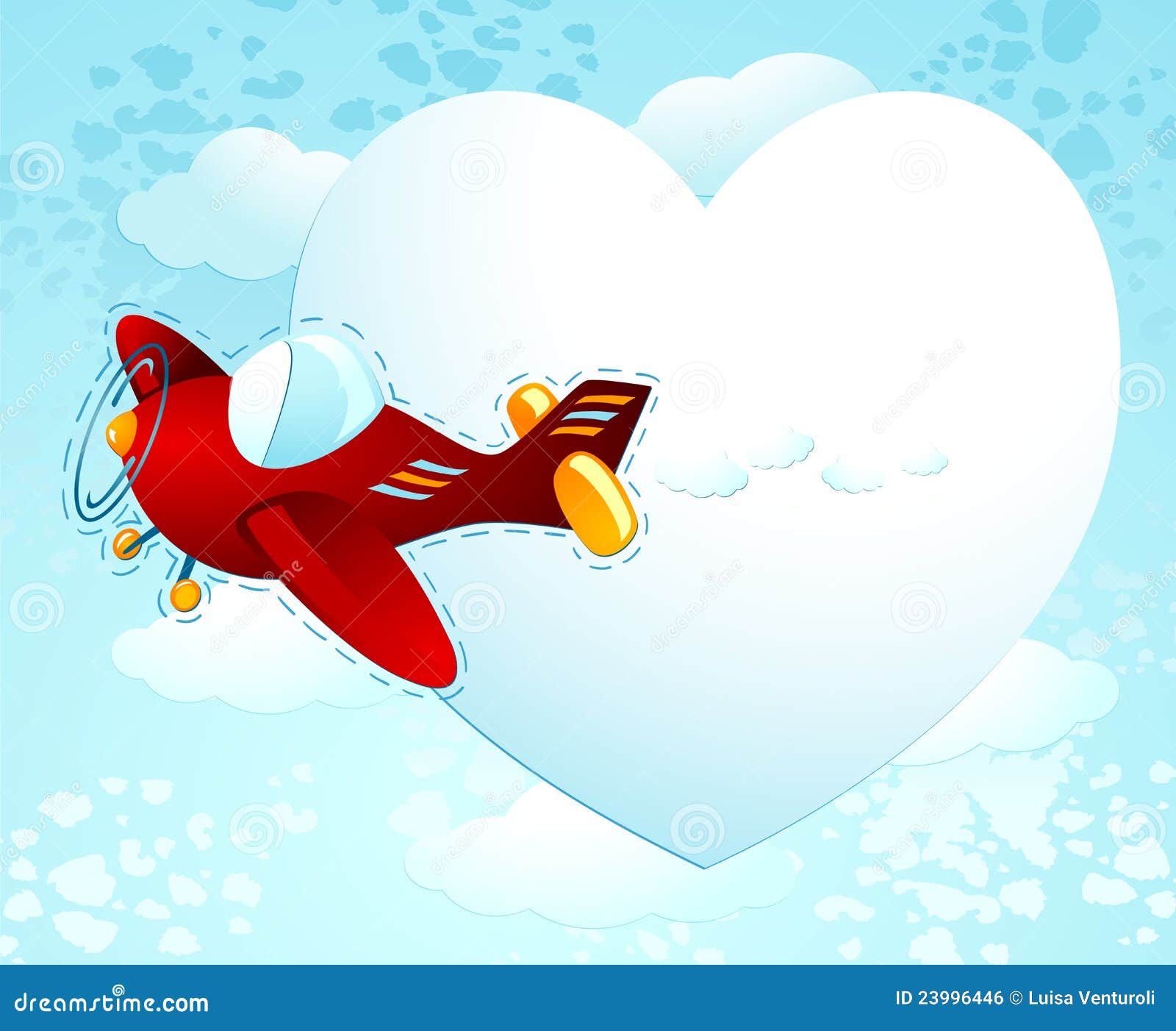 Love plane stock illustration. Illustration of lovers - 23996446