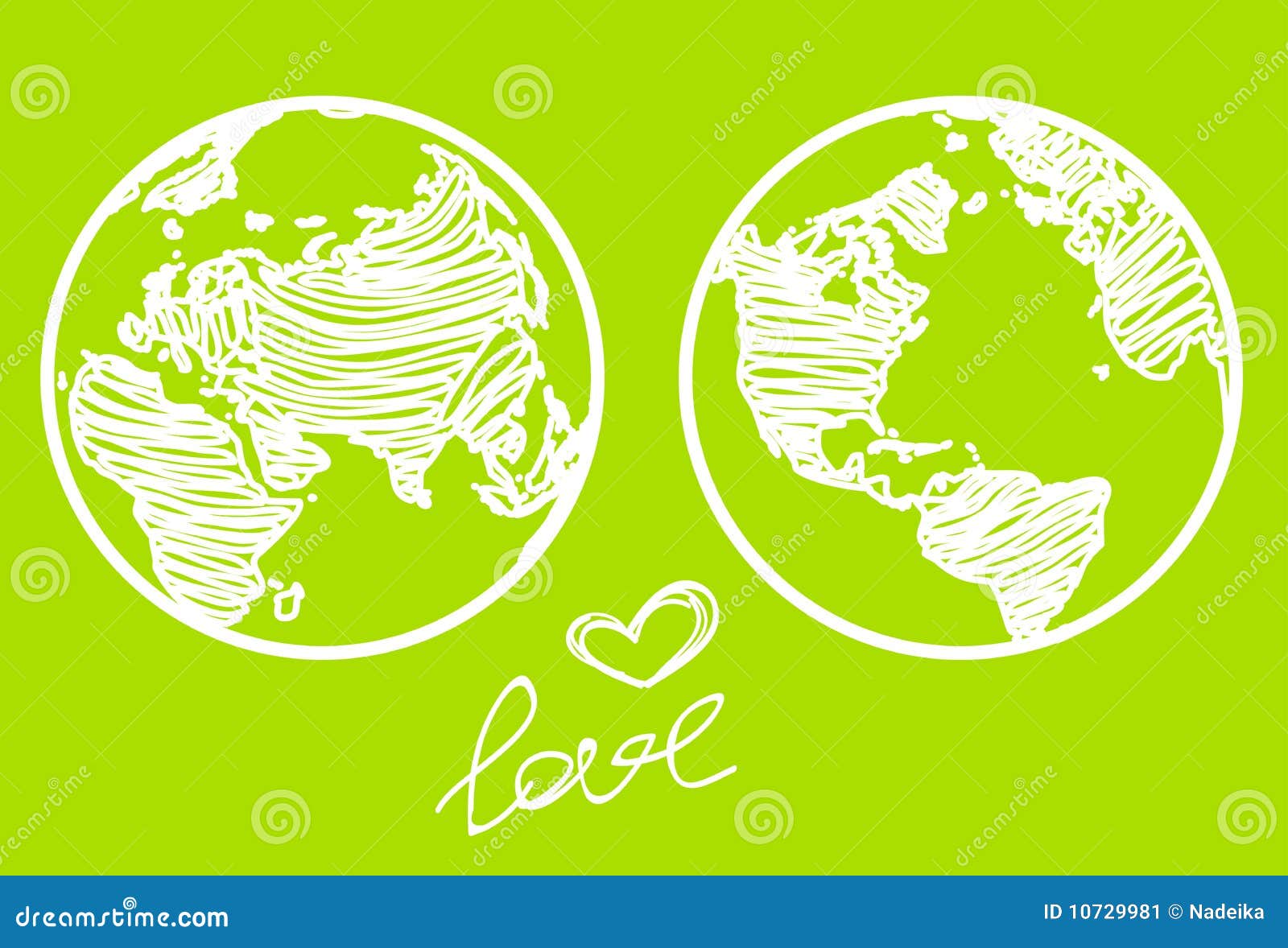 Love the planet stock vector. Illustration of concept - 10729981
