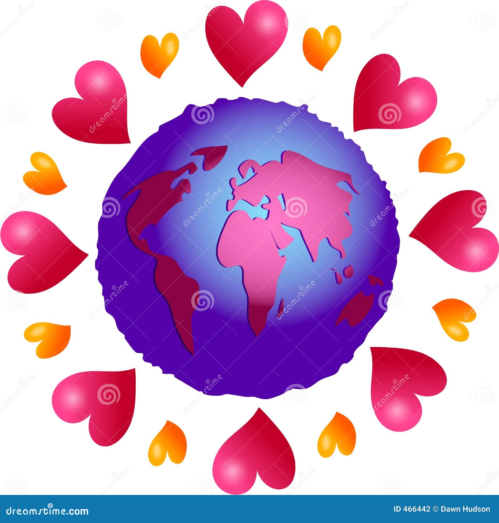 Love planet stock illustration. Illustration of clipart - 466442