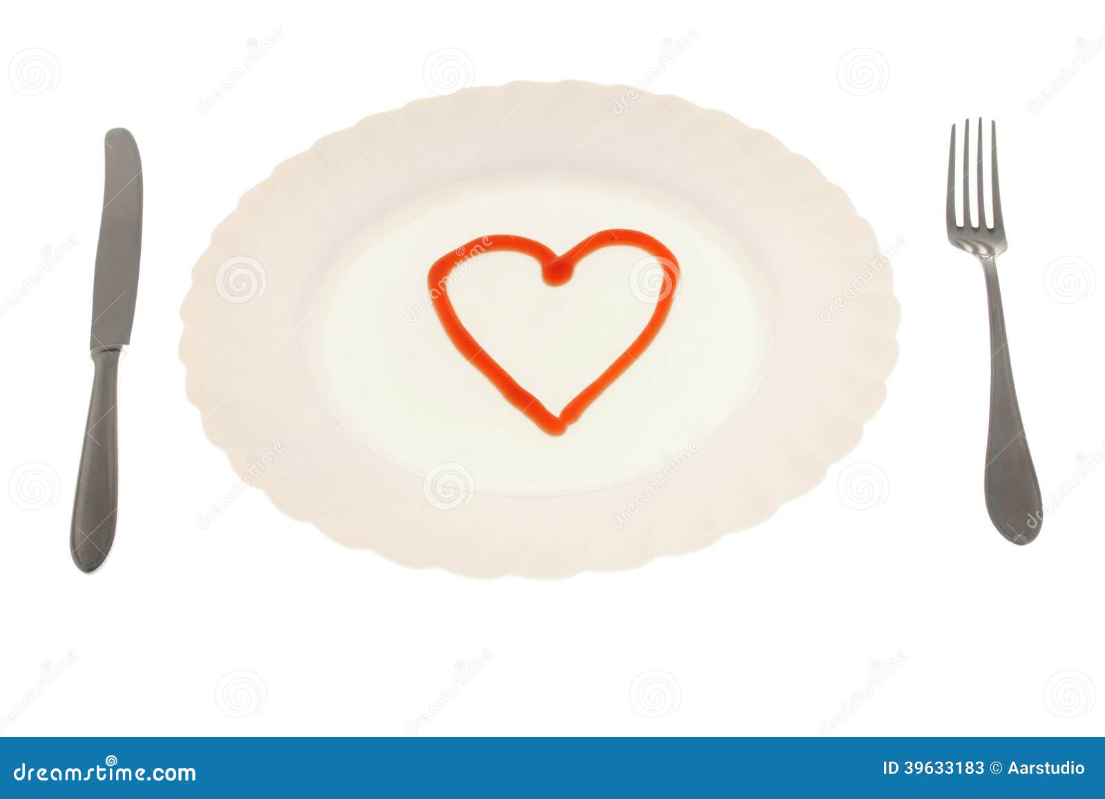 Love on the plate stock image. Image of ketchup, table - 39633183