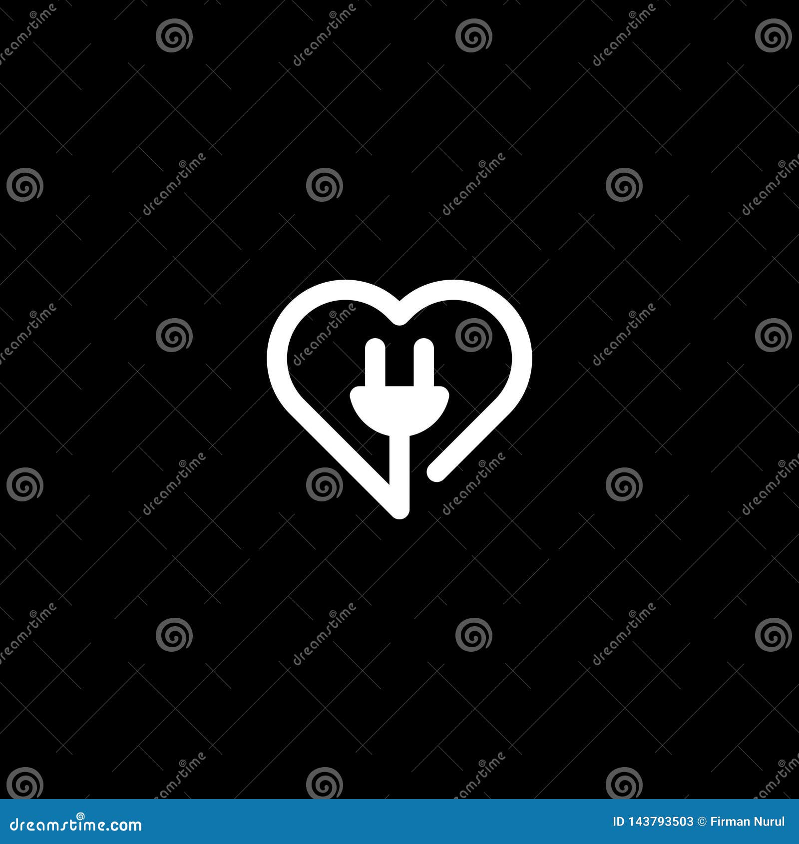 Love Plug Logo Template Vector Stock Vector - Illustration of cable ...