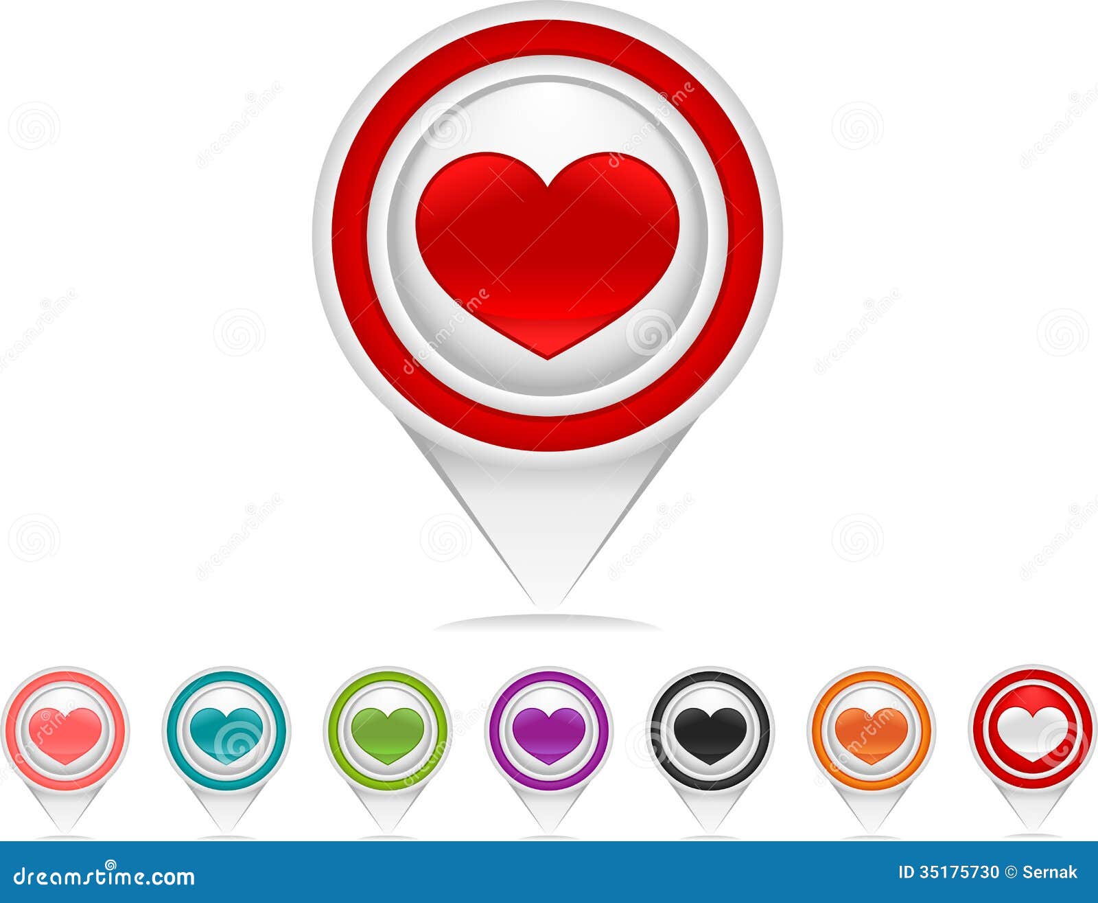 Love pointer stock vector. Illustration of heart, symbol - 35175730