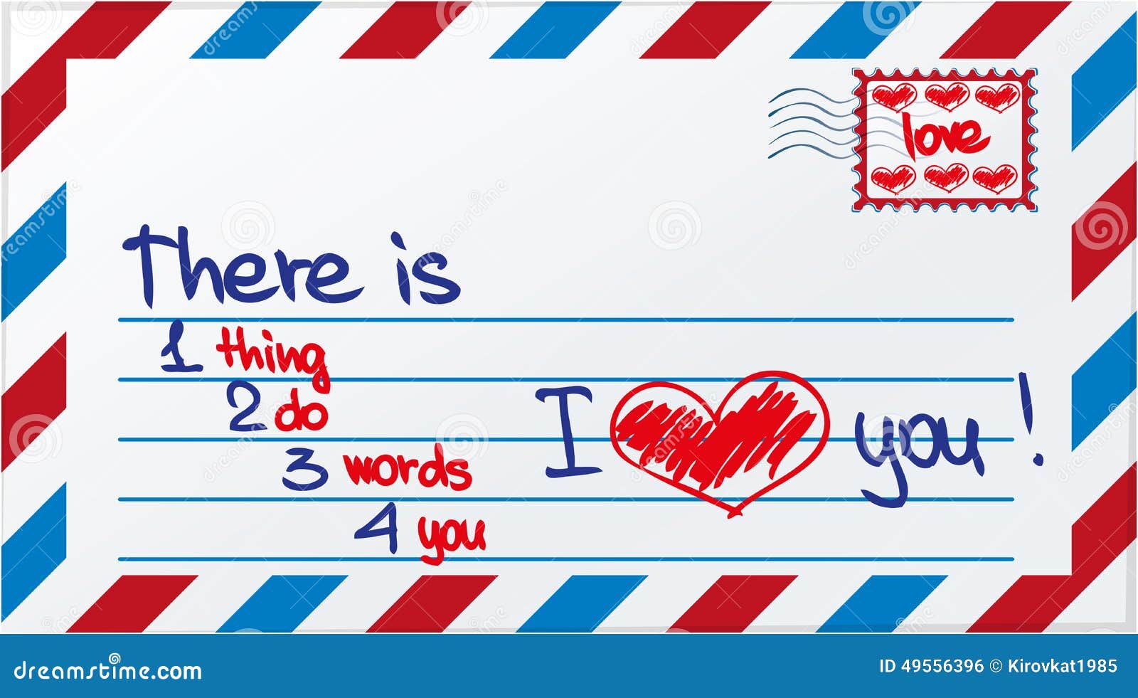 Love post card stock vector. Illustration of valentine - 49556396
