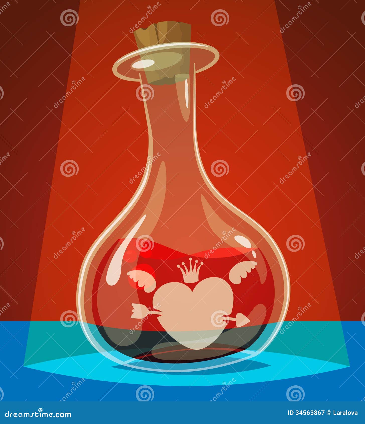 Love potion stock vector. Illustration of heart, fantasy - 34563867