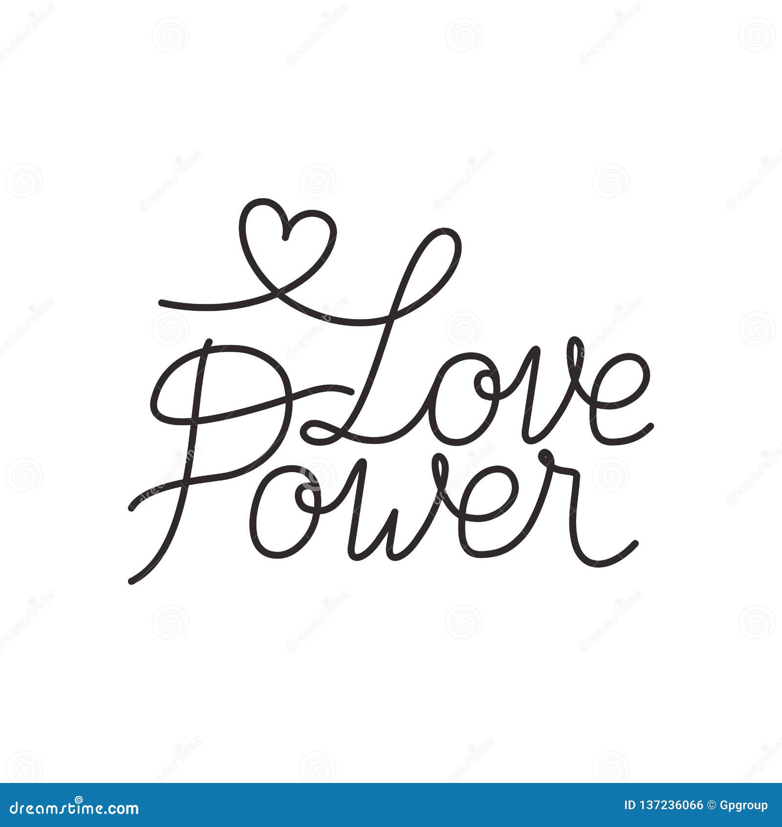 Love Power Label Isolated Icon Stock Vector - Illustration of ...