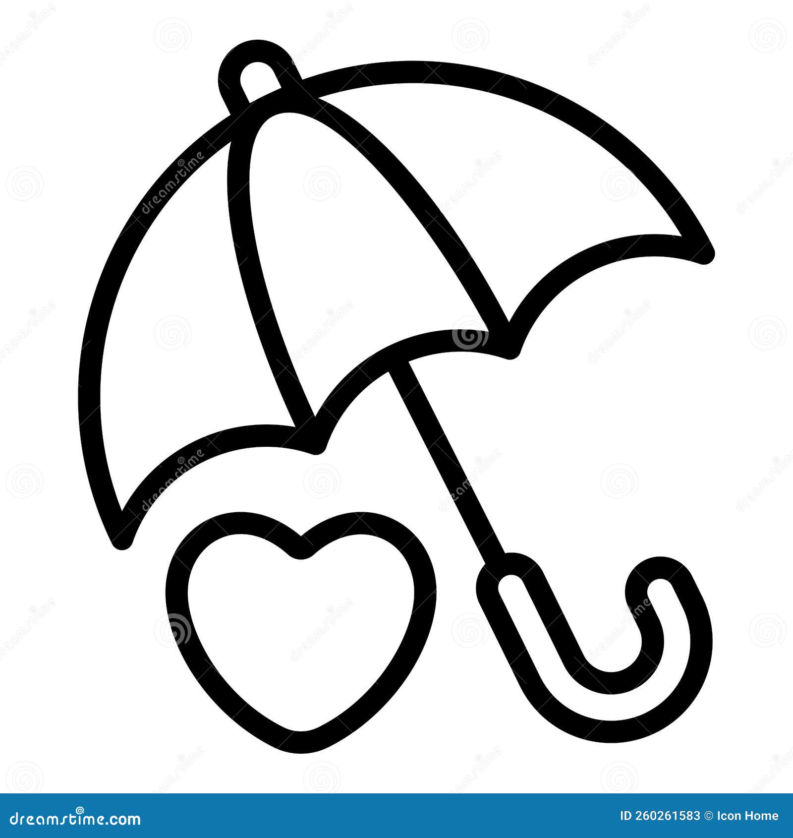 Love Protection, Umbrella Line Stock Vector - Illustration of safety ...