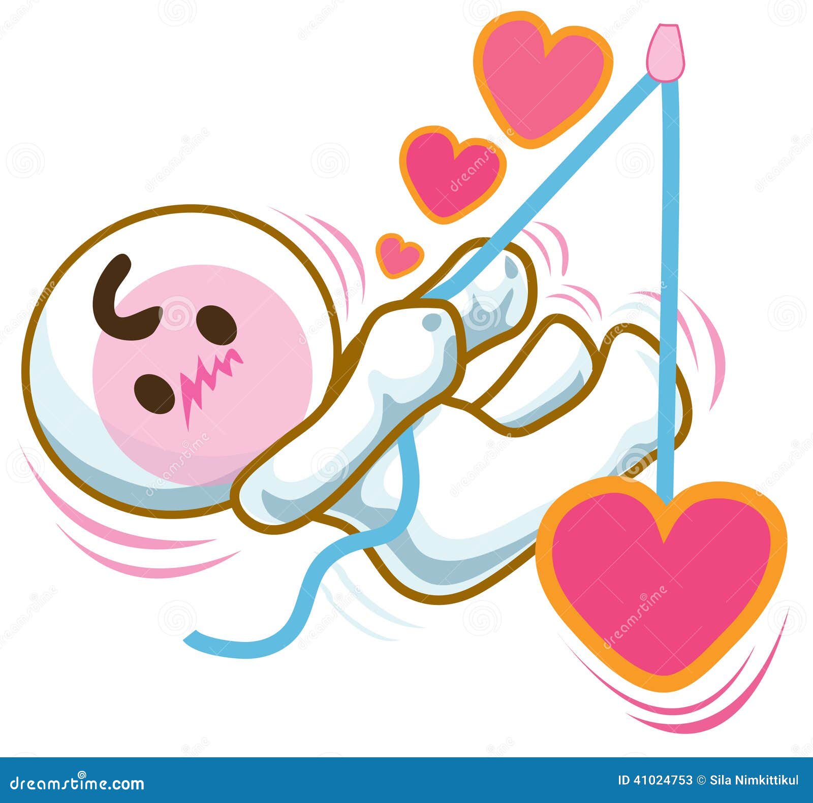 Love pull heart stock vector. Illustration of hanging - 41024753