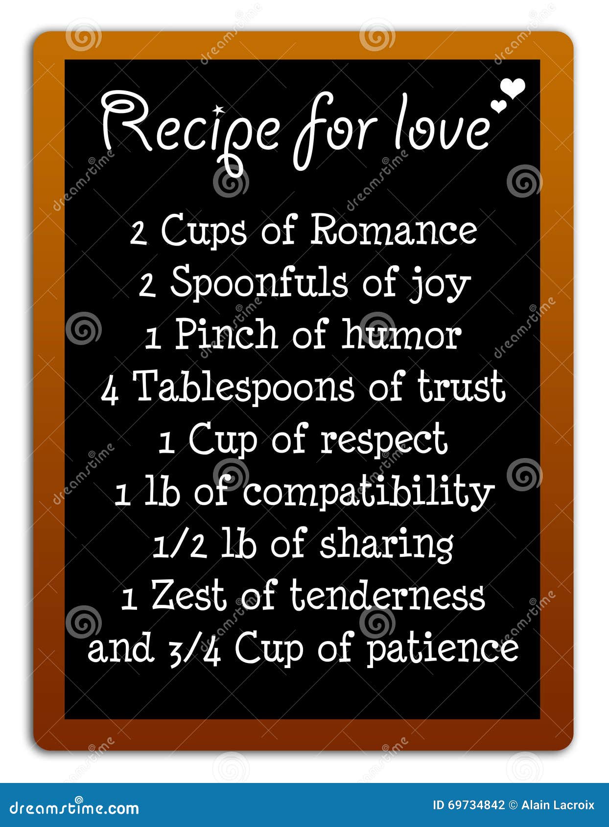 Love recipe stock illustration. Illustration of patient - 69734842