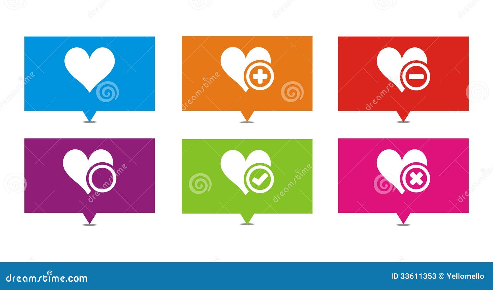 Love rectangle pointers stock illustration. Illustration of like - 33611353