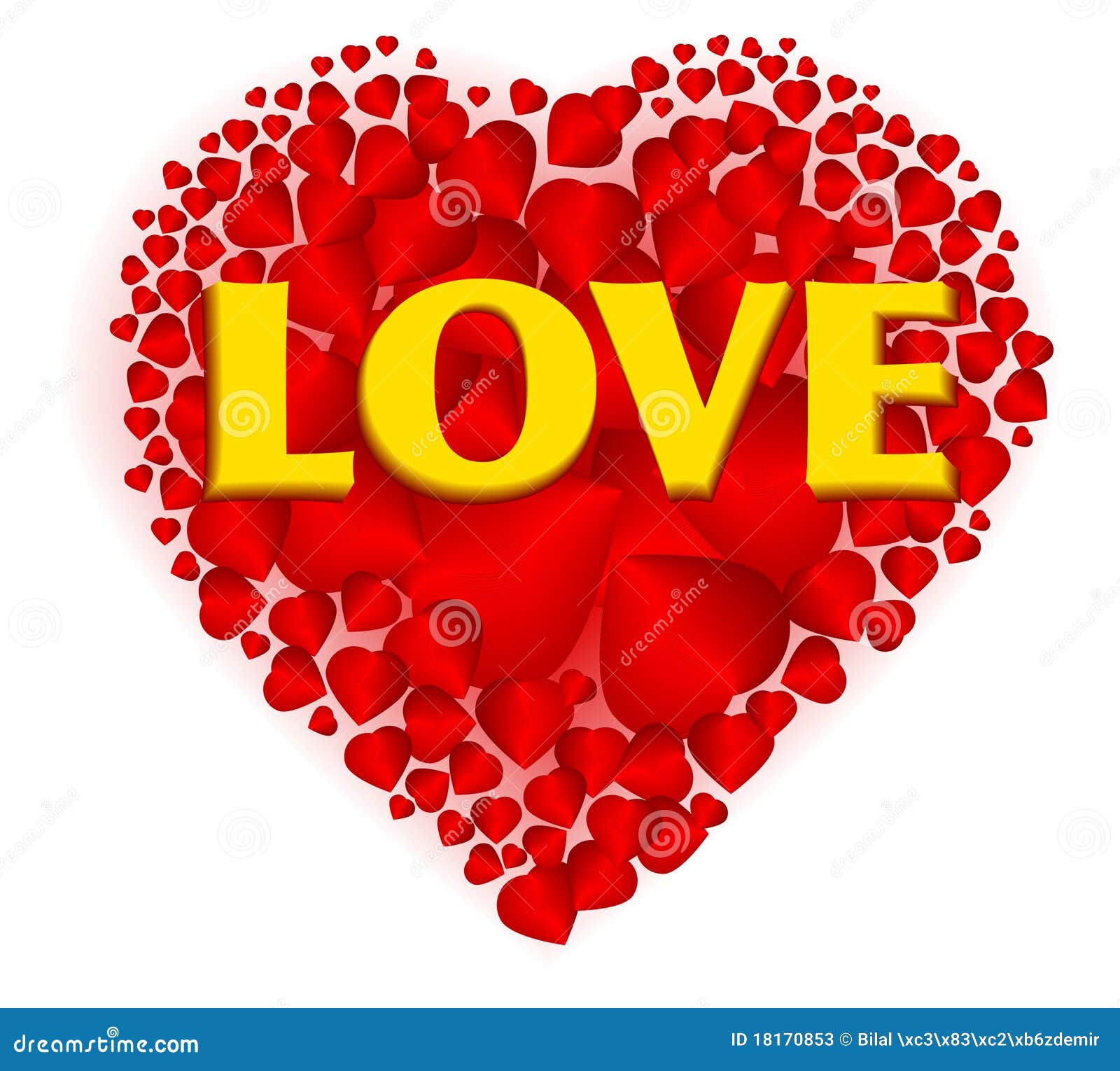 Love and red hearts stock vector. Illustration of hearts - 18170853