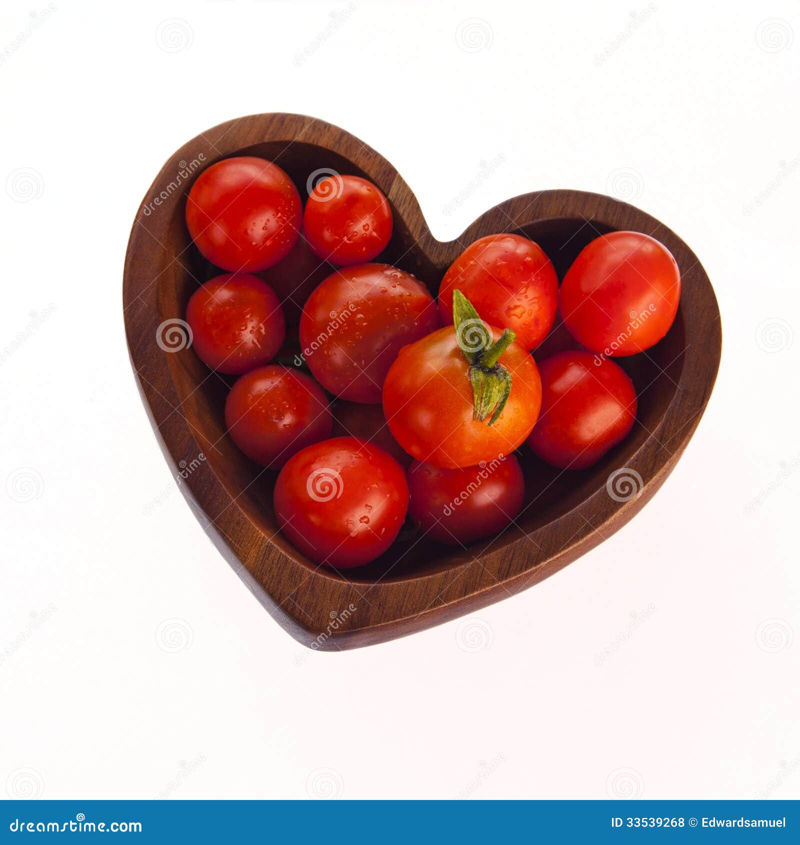 Love Red Tomatoes! in Heart Shape Bowl - Isolated on White Stock Photo ...
