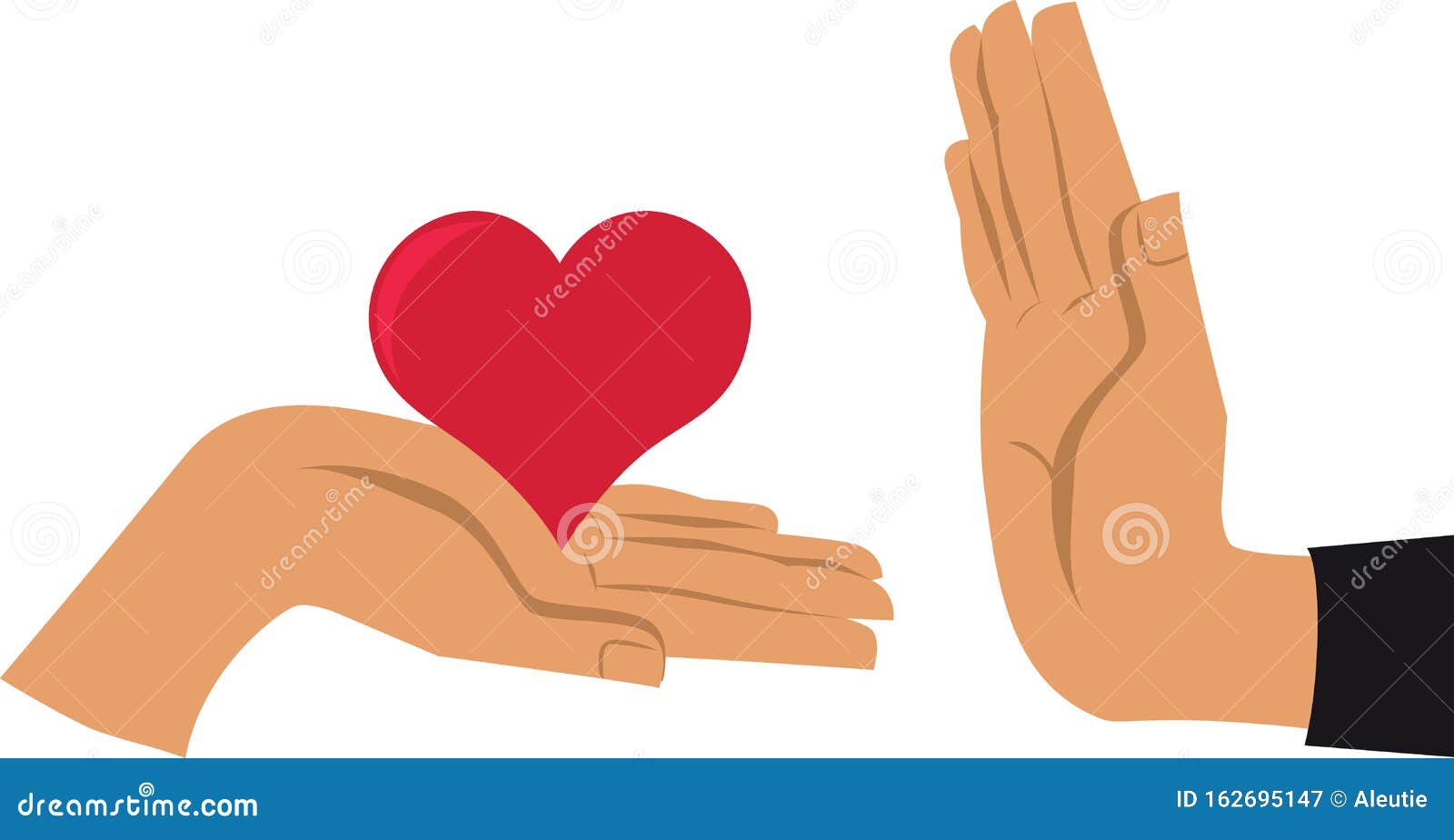 Love rejected stock vector. Illustration of love, offer - 162695147