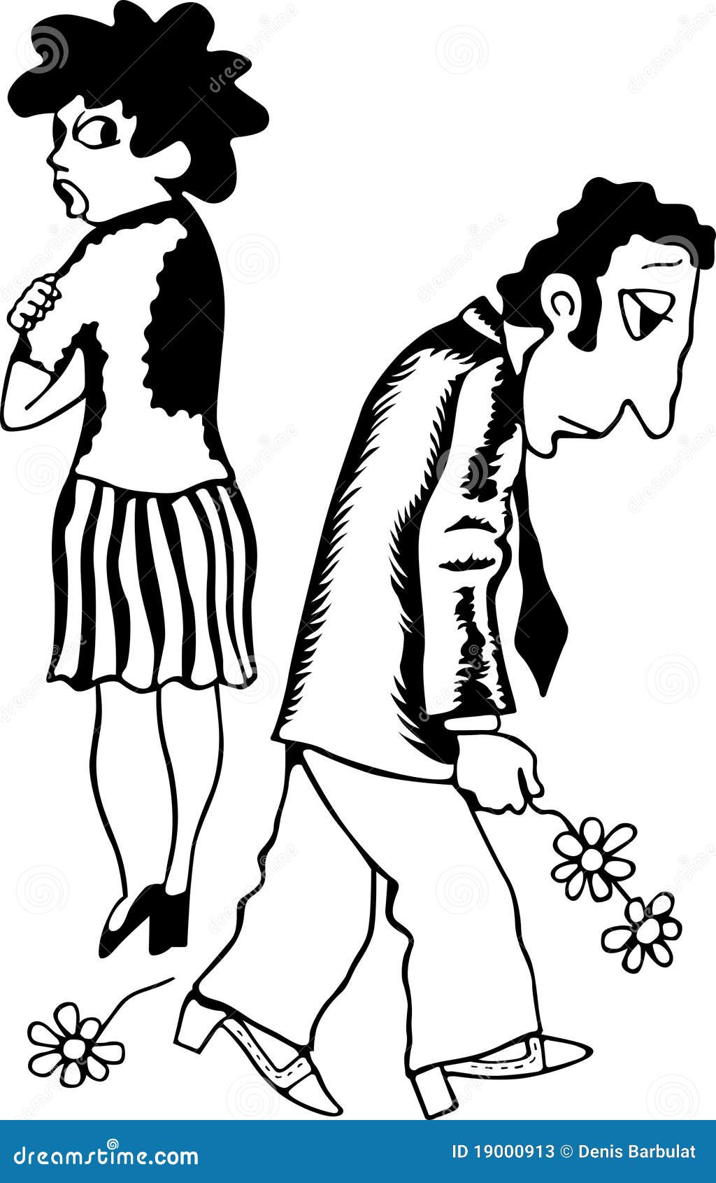 Love rejection stock vector. Illustration of wife, romantic - 19000913