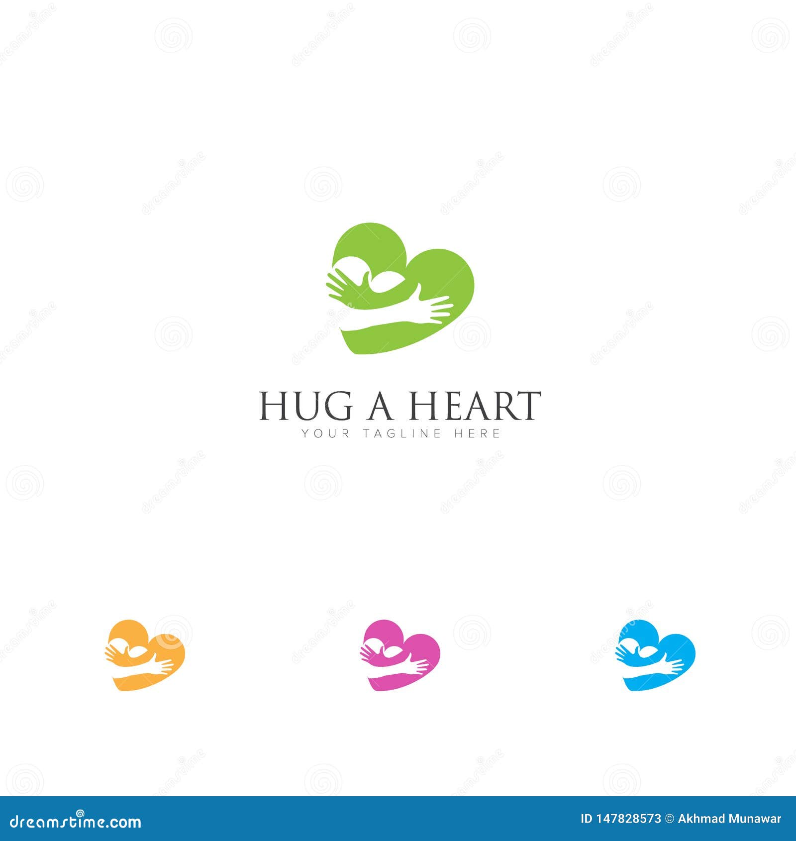 Love Relationship Logo with Hug Hearts Logo Stock Vector - Illustration ...