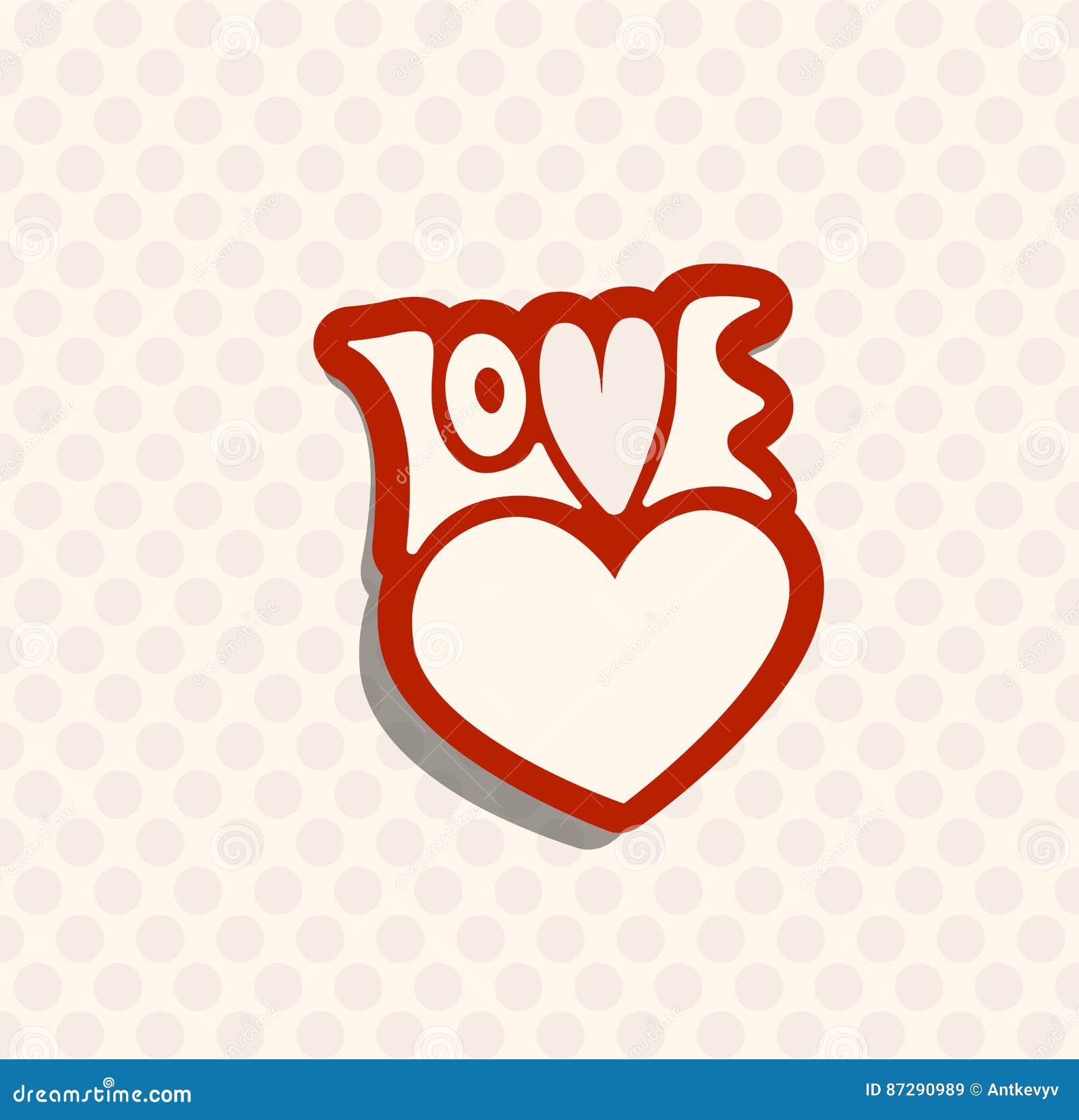 Love Retro Emblem. Vector Illustration Badge Stock Vector ...