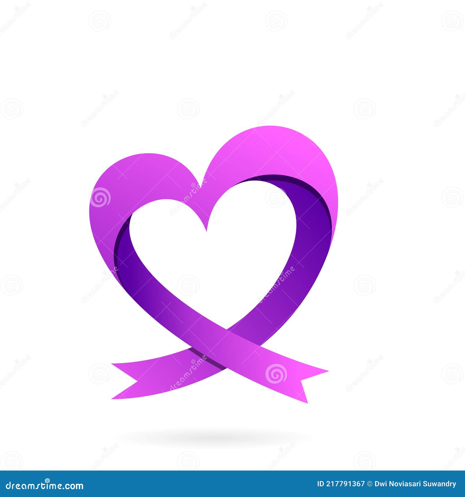 Vector Love Logo with Ribbon Design Stock Vector - Illustration of ...