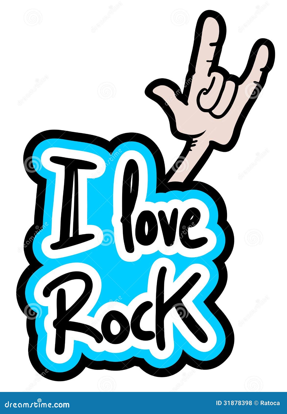 Love rock stock vector. Illustration of inscription, banner - 31878398