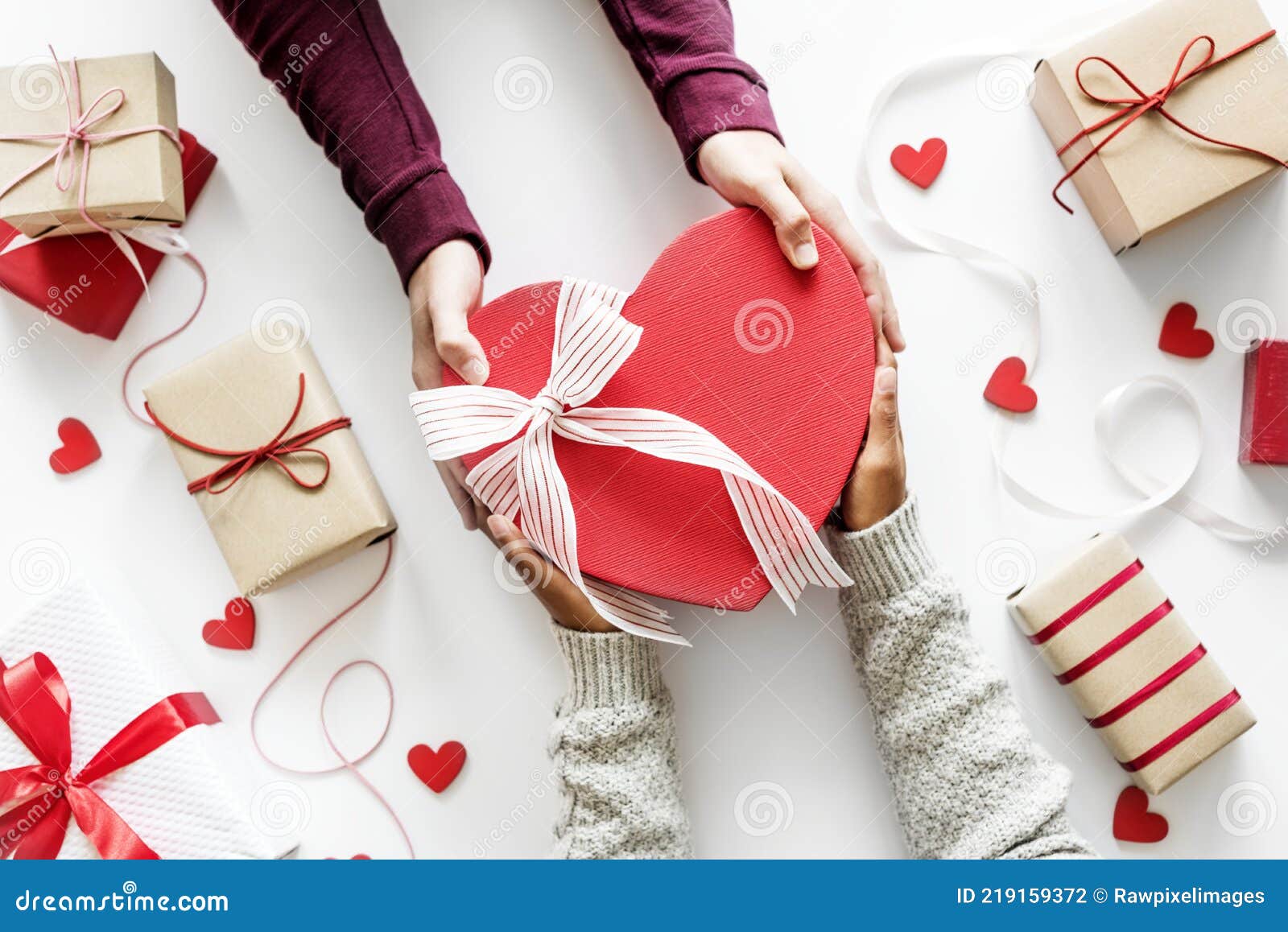 Love and Romance Concept Giving a Present Stock Photo - Image of letter ...