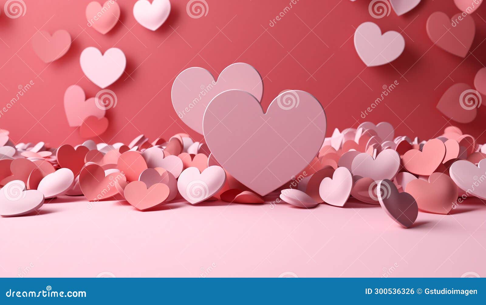 Love and Romance in a Heart Shaped Backdrop Generated by AI Stock ...
