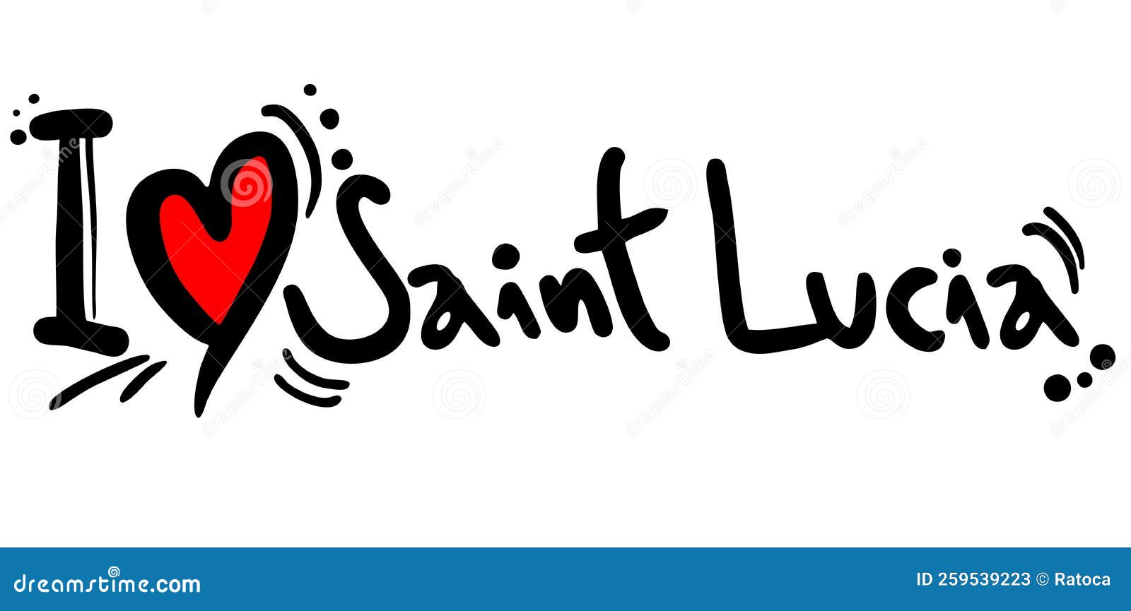 Love Saint Lucia stock vector. Illustration of holiday - 259539223