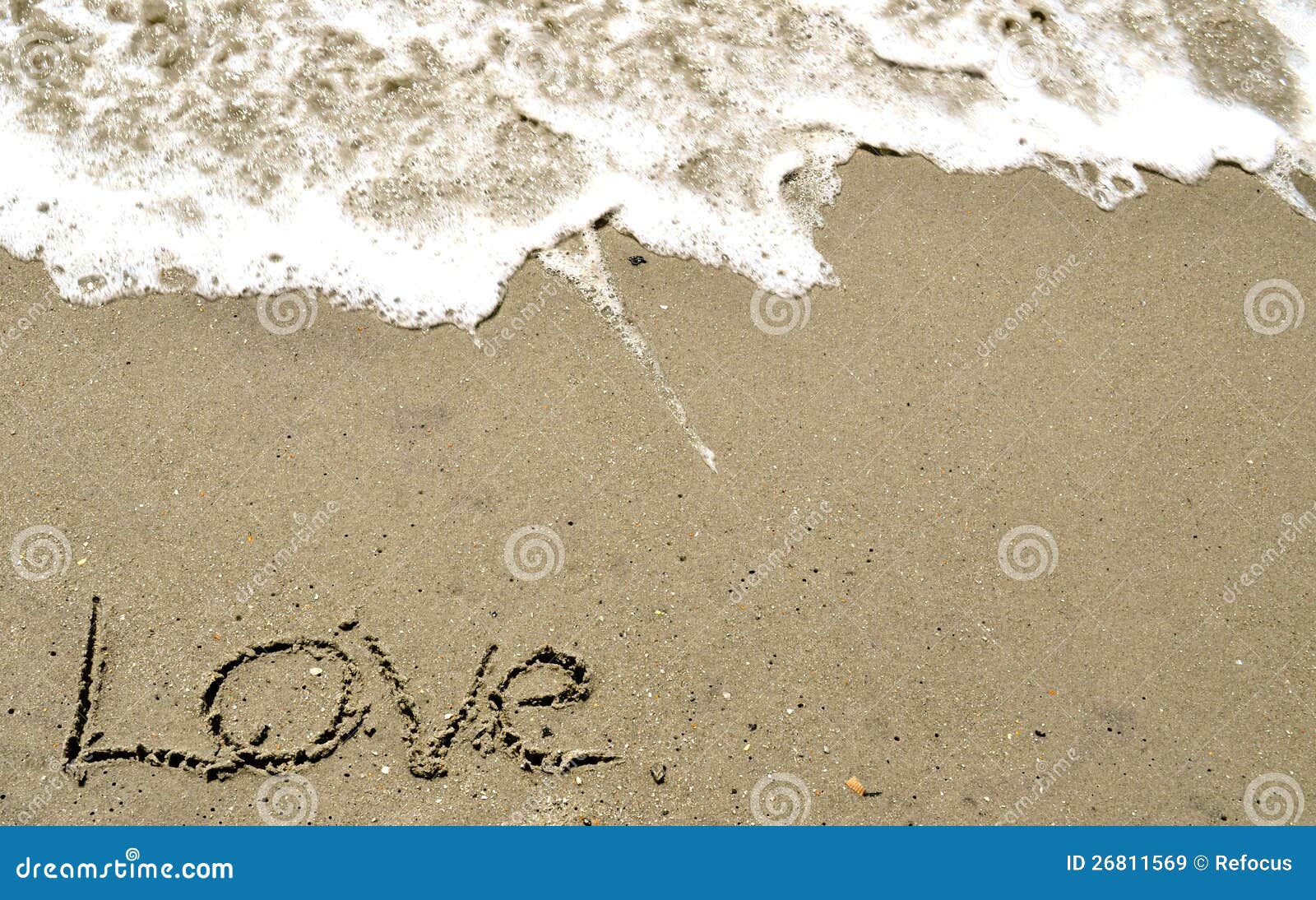 Love in the Sand stock image. Image of wave, water, ocean - 26811569