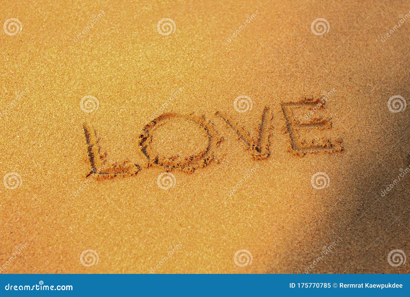 Love on sand beach stock image. Image of ocean, season - 175770785