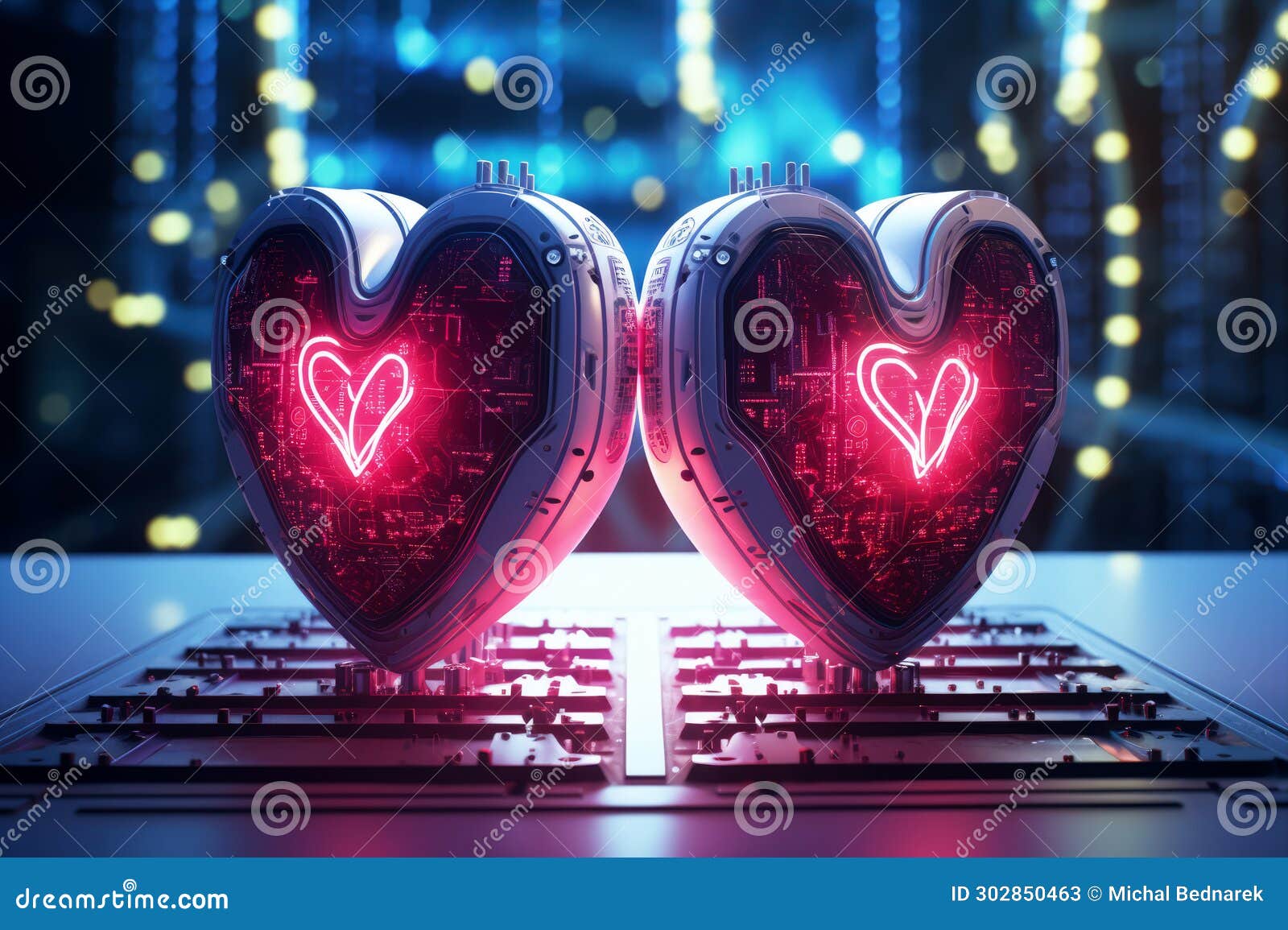 Love Science Demonstrated through Two Hearts Interconnected by Circuit ...