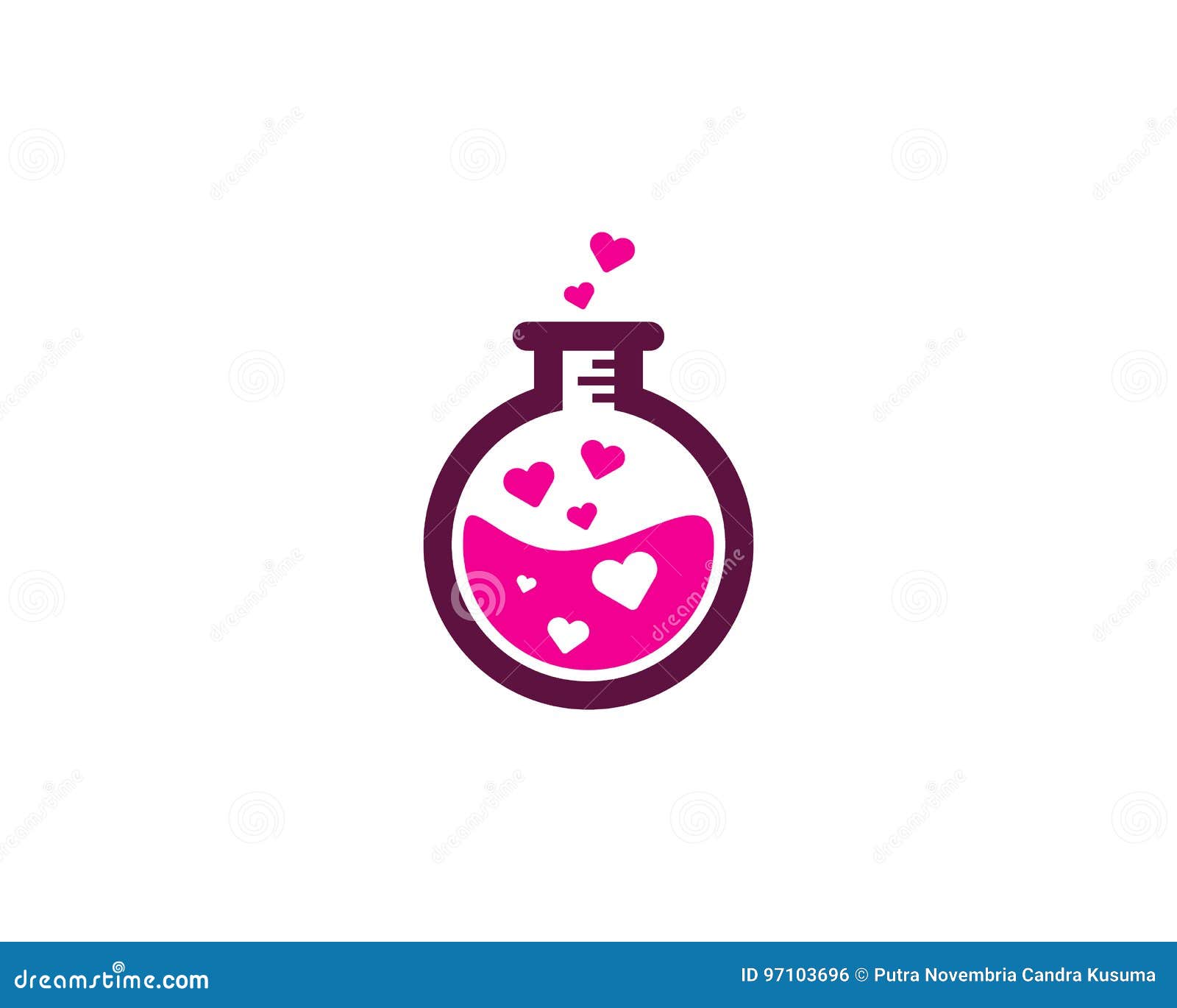 Love Science Lab Icon Logo Design Element Stock Vector - Illustration ...