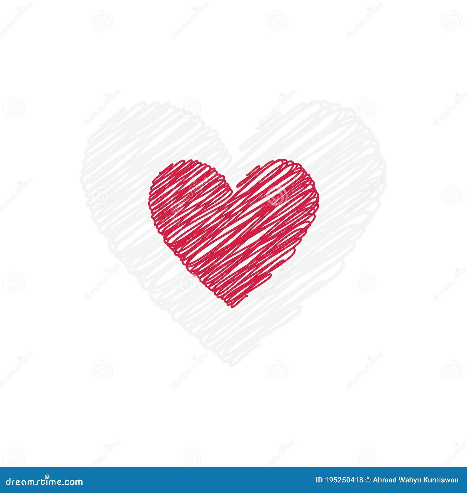 Love scribble style Vector stock vector. Illustration of love - 195250418