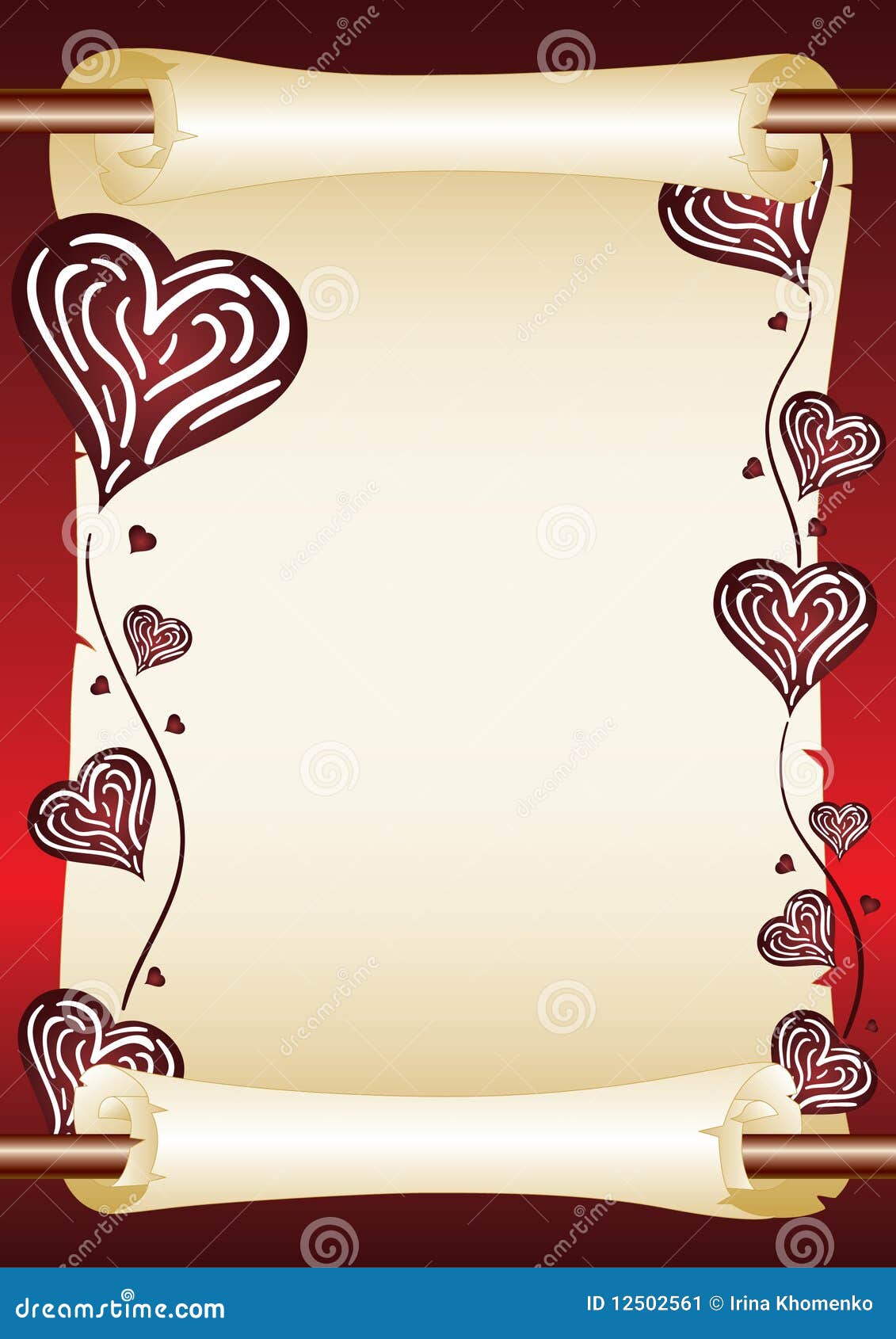 Love Scroll Stock Image - Image: 12502561
