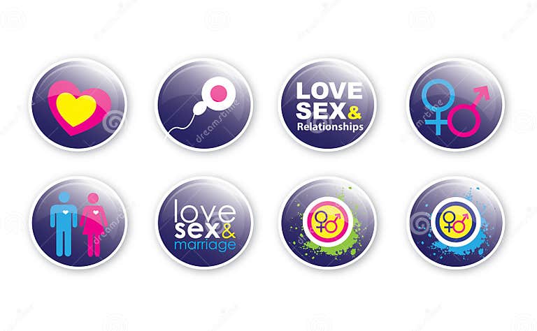 Love And Sex Buttons 1 Stock Illustration Illustration Of Clipart