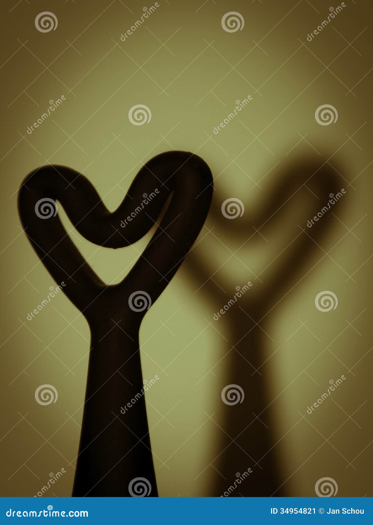 Love in the shadows stock image. Image of gift, heart - 34954821