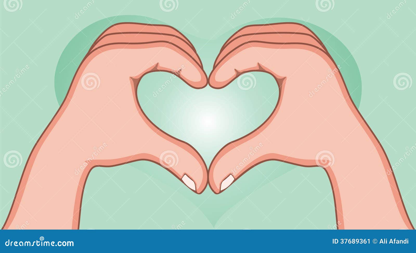 Love shape hand stock vector. Illustration of vector - 37689361
