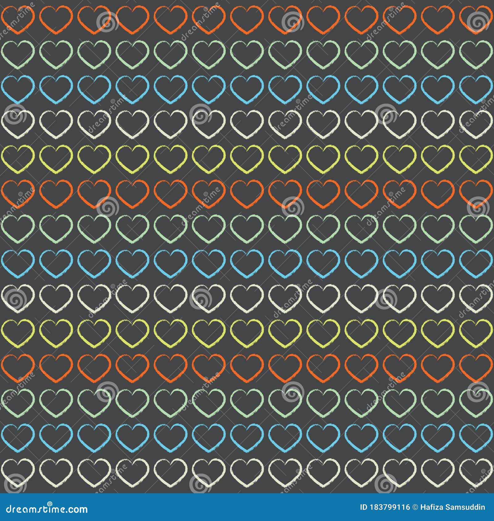 Love Shape Pattern Background. Vector Illustration Decorative ...