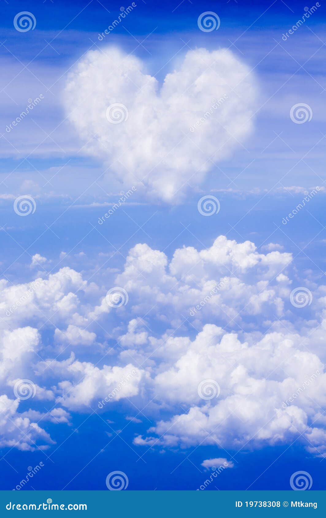 Love shaped clouds stock photo. Image of card, wedding - 19738308