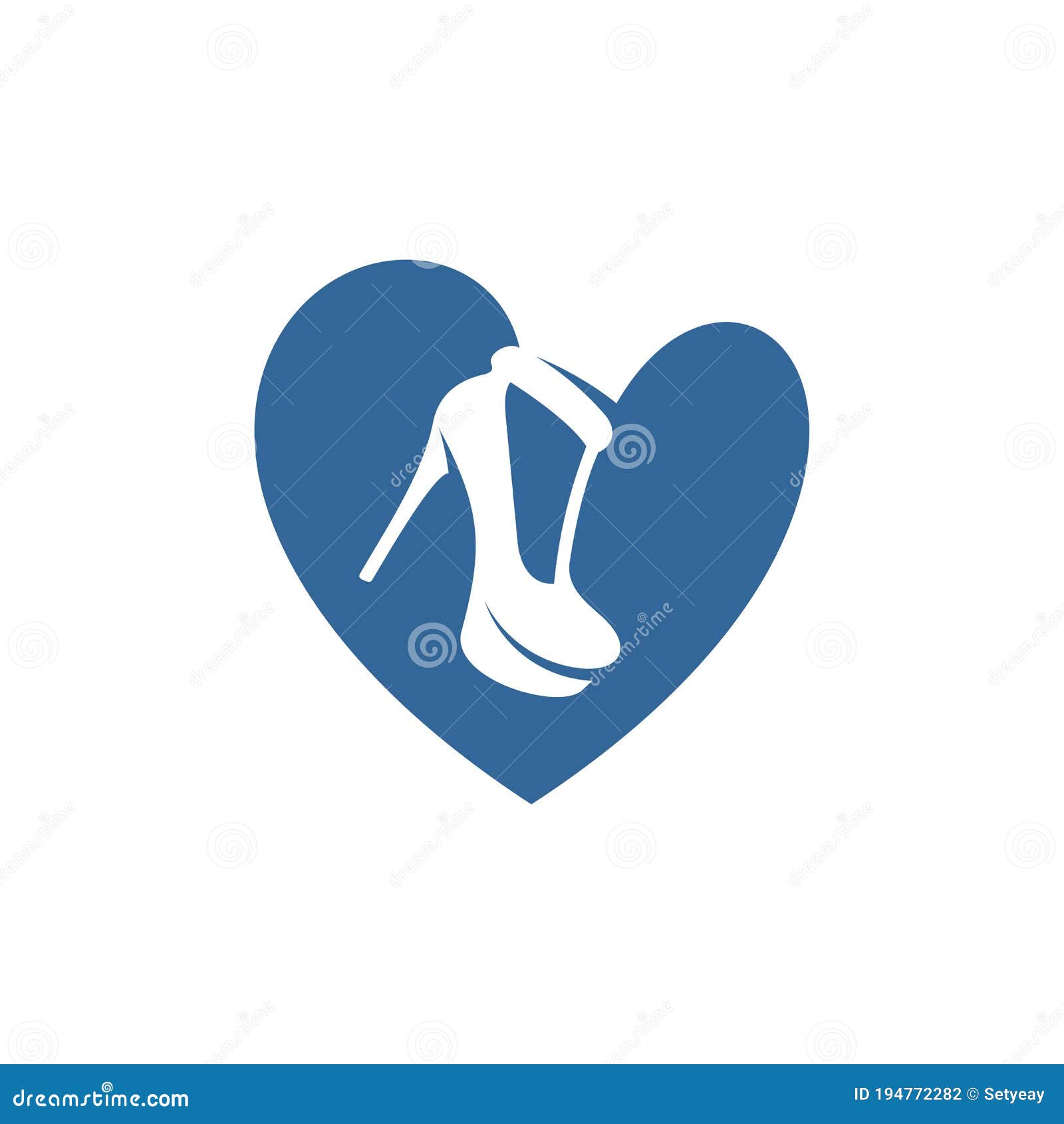 Love Shoes Logo Design Concept Vector Template, Icon Symbol, Design ...